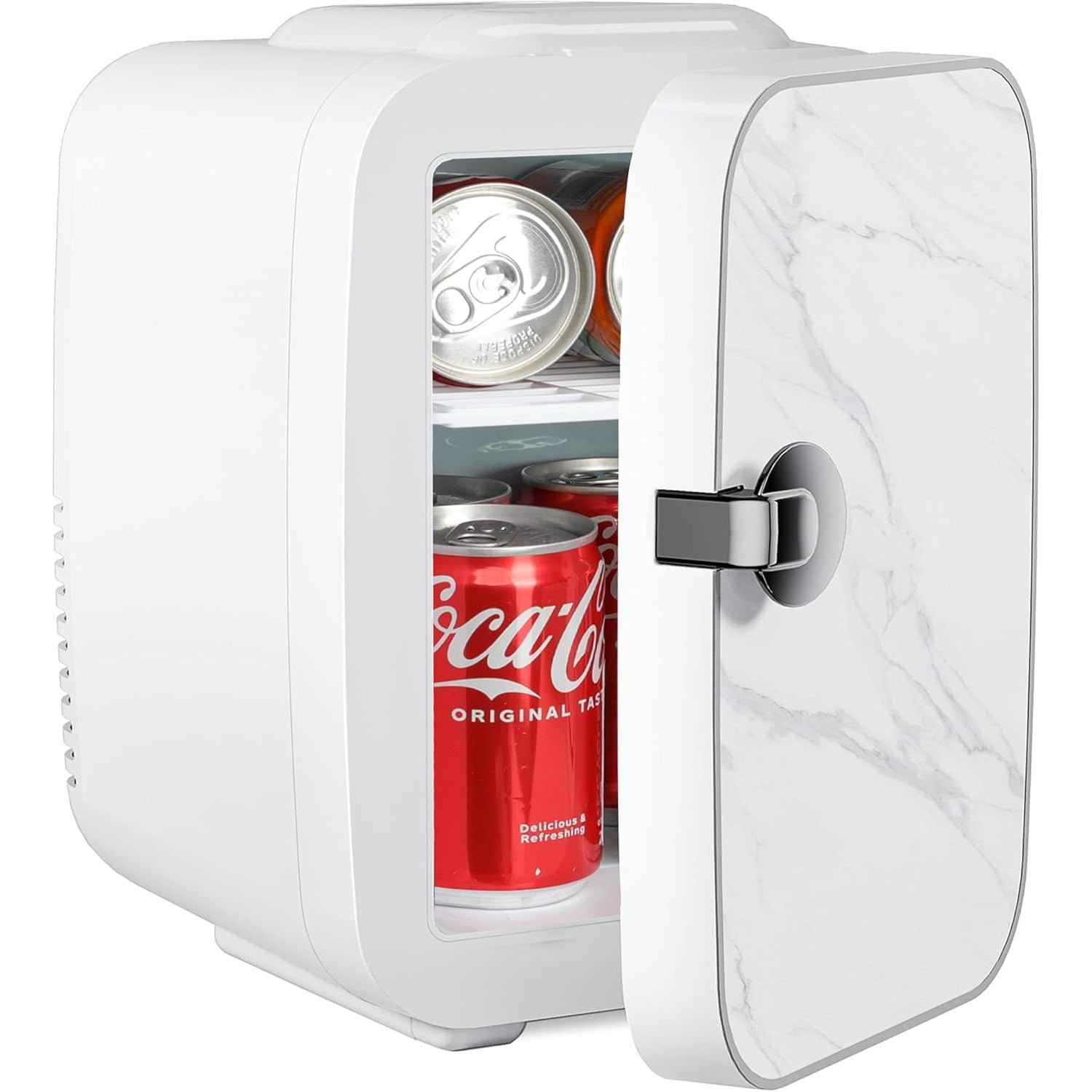 imerelez 4L/6 Mini Fridge with Freezer, Single Door Mini Fridge, Dorm ...