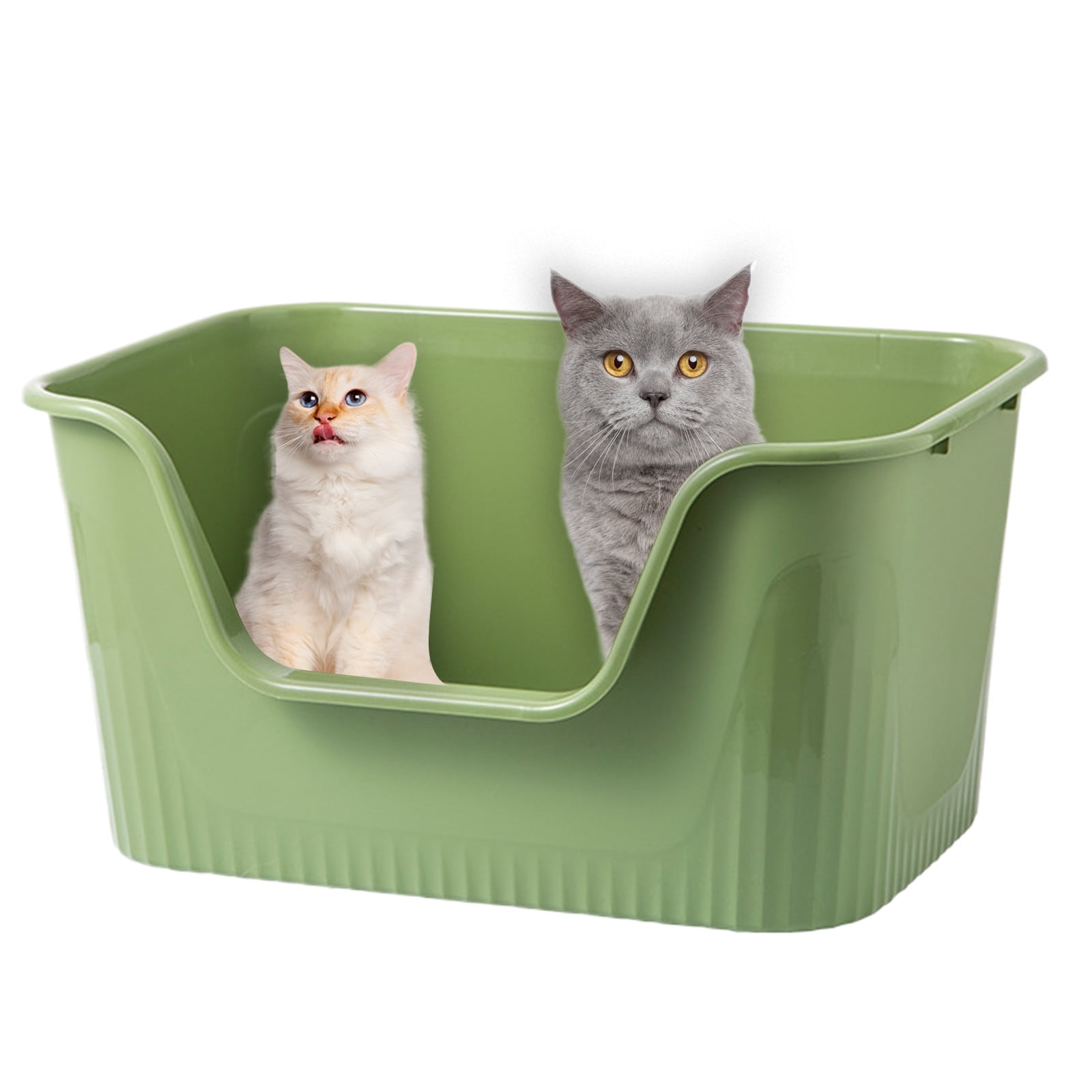 imerelez Extra Large Litter Box with High Sides Anti-Splashing Kitty ...