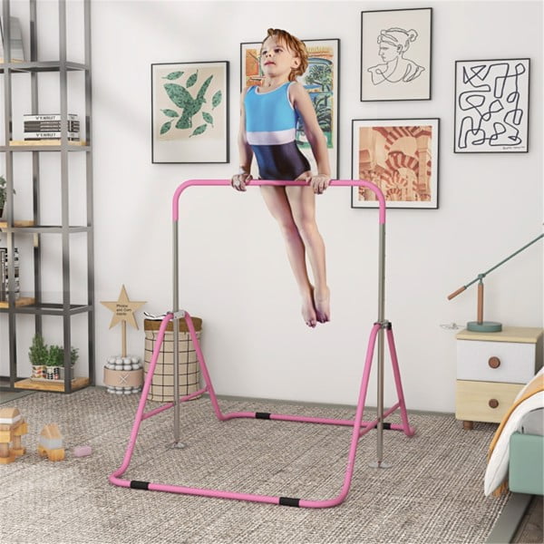 imerelez Gymnastics Bar for Kids,Adjustable Height Gymnastic Horizontal ...