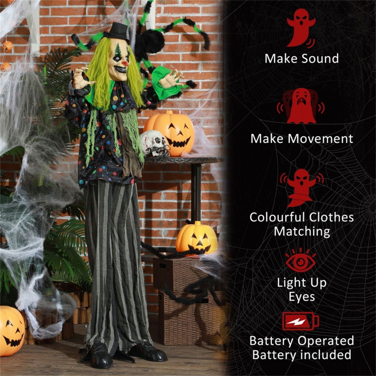 imerelez Inflatables Decorations Outdoor Scary Clown Outdoor Yard ...