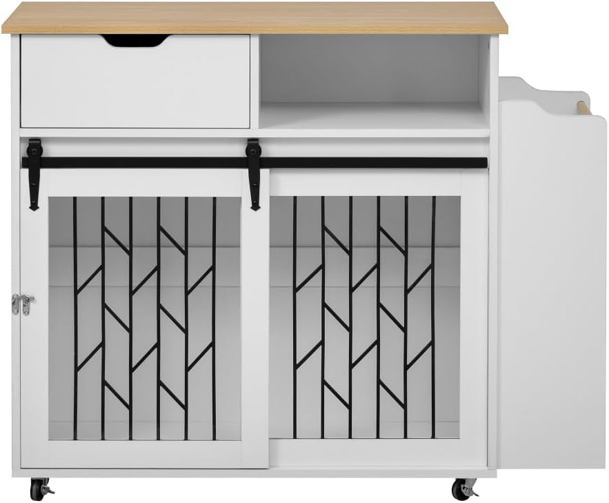 imerelez Modern Furniture Style Dog Crate Kitchen Island End Table ...