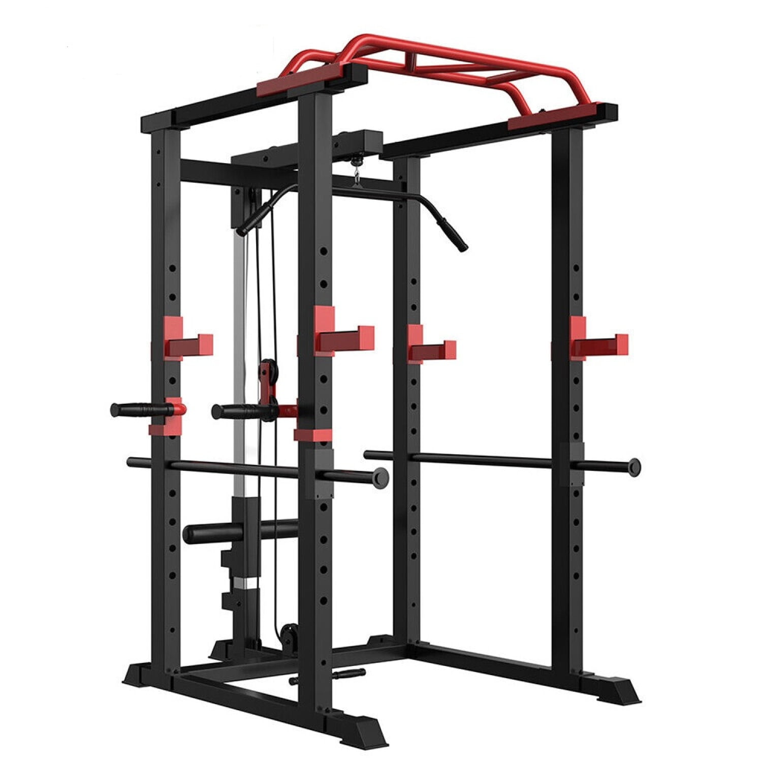 imerelez Multi-functional Power Cage,Home Adjustable Pullup Squat Rack ...