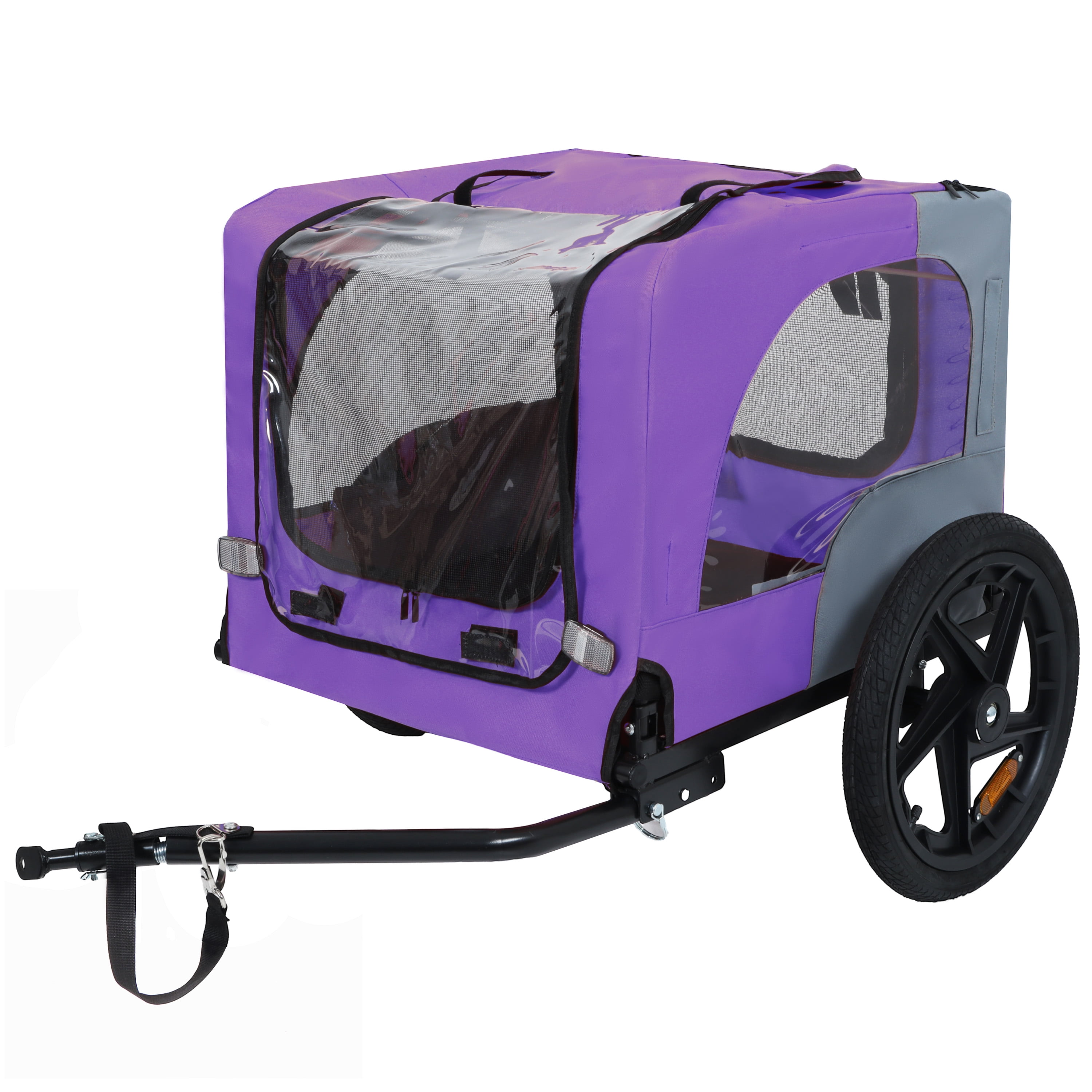 imerelez Outdoor Heavy Duty Collapsible Pet Bike Trailer with 16-Inch ...