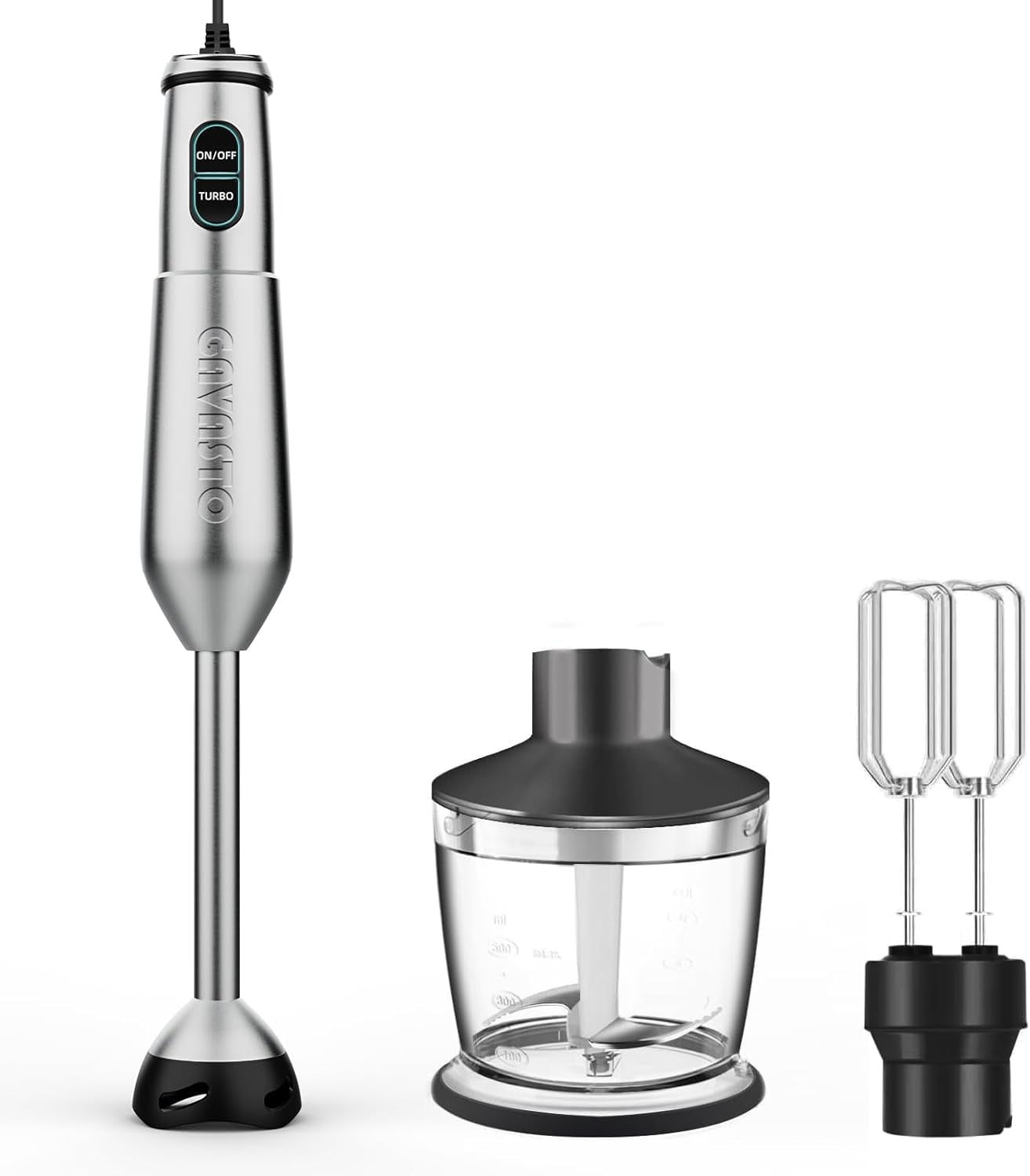 Immersion Blender 1000 Watts Scratch Resistant Hand Blender,20 Speed and Turbo Mode Hand Mixer ...