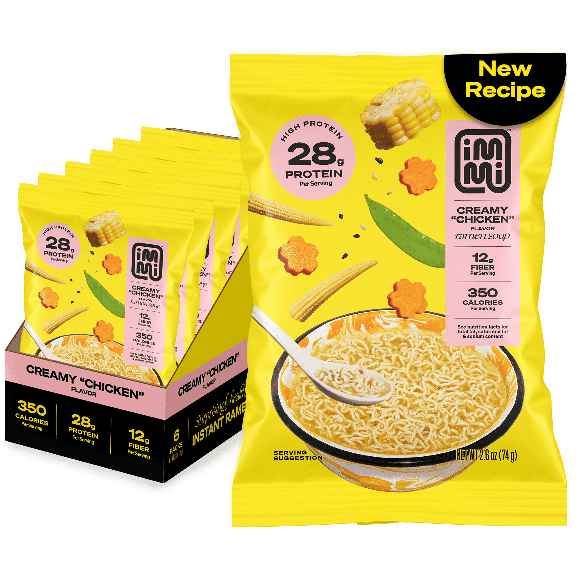 immi Creamy "Chicken" Ramen - 28g of protein, 12g of Fiber and 100% ...