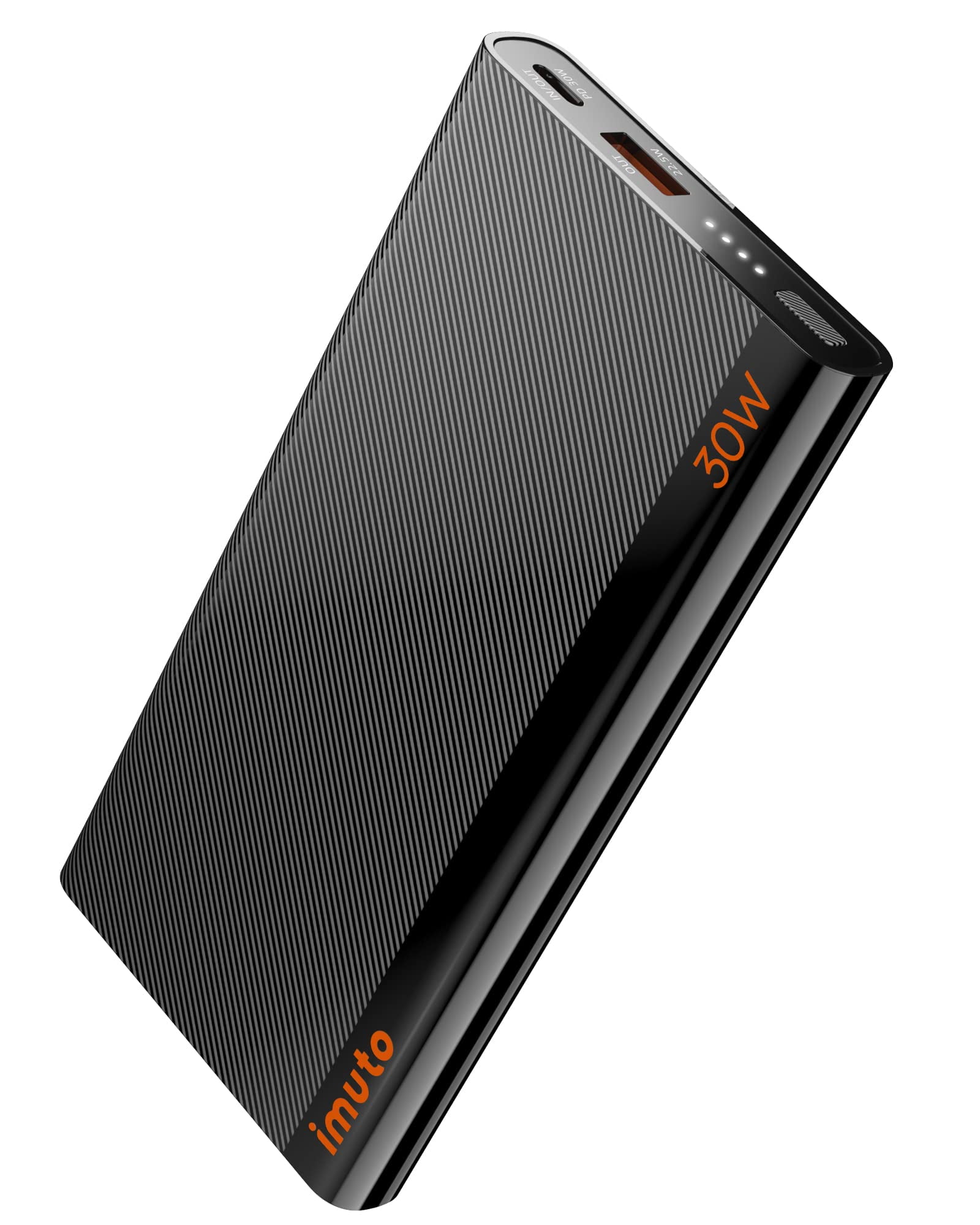 imuto Slim Portable Charger, 10000mAh Travel-Ready Power Bank, 30W USB ...