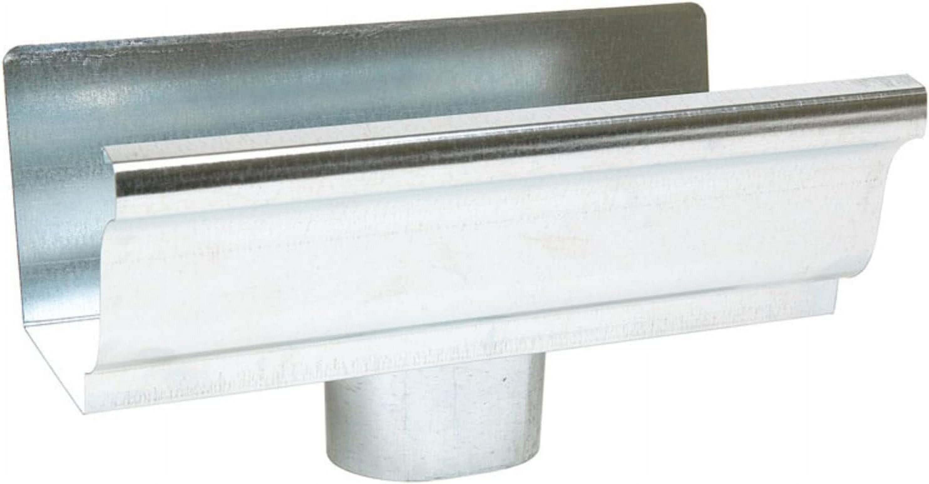 in. H x in. W x 8 in. L Metallic Galvanized Steel K Gutter Drop Outlet ...