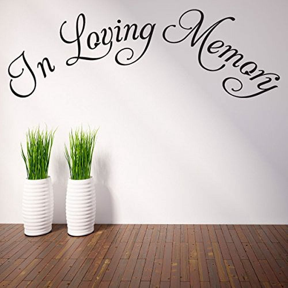 in Loving Memory Wall Decals Stickers, Black, 36" - Walmart.com