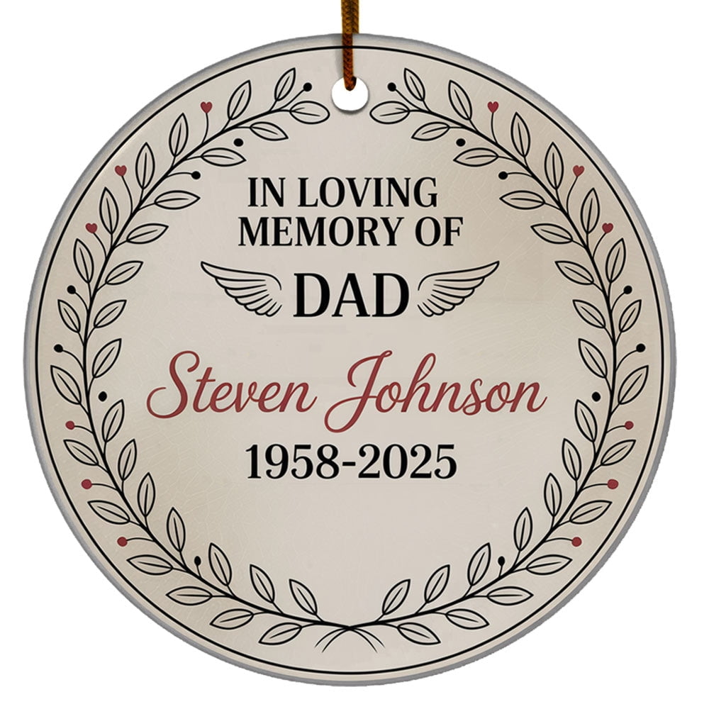 in Loving Memory of Dad Ceramic Christmas Ornament Xmas 2025 ...