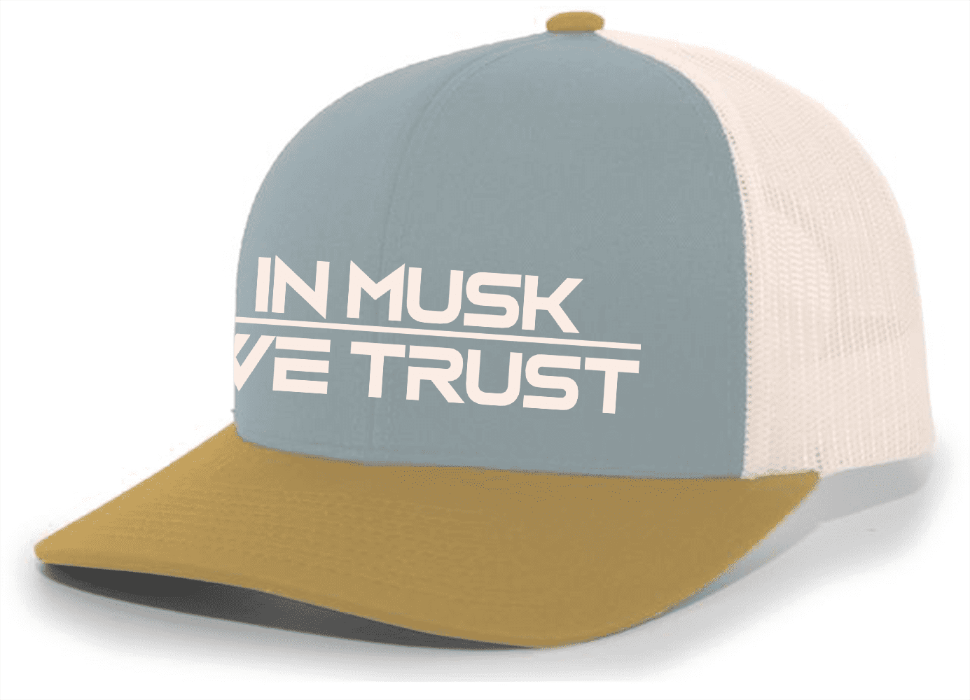 in Musk We Trust Elon Funny Men's Embroidered Mesh Back Trucker Hat ...