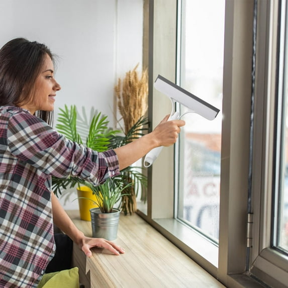 -in-One Glass Scraping Brush with Sprayer Window & Mirror Cleaning ...