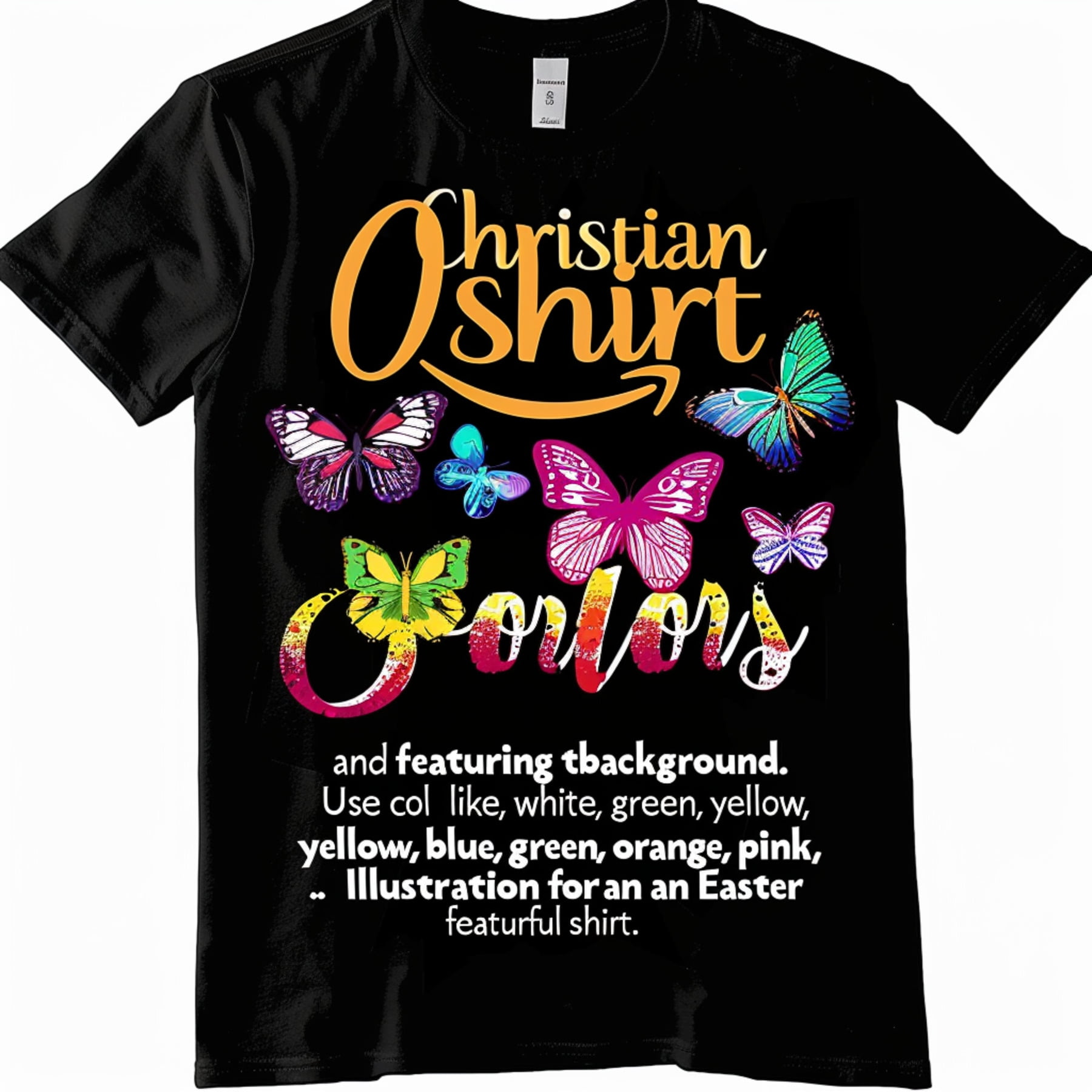 in The Lord Christian TShirt with Colorful Butterflies 's Patriotic ...
