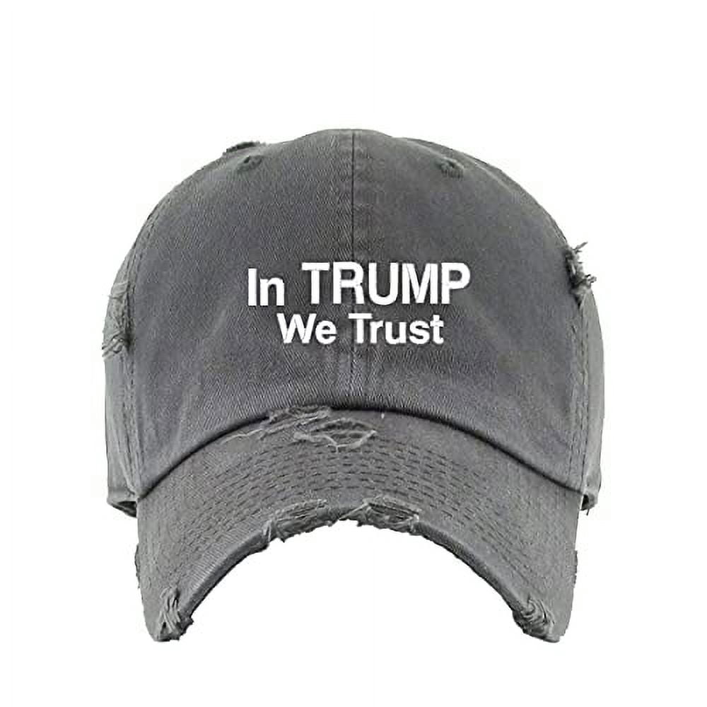 in Trump We Trust Vintage Baseball Cap Embroidered Cotton Adjustable ...
