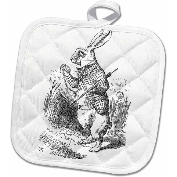 Alice Wonderland White Rabbit Pocket Watch