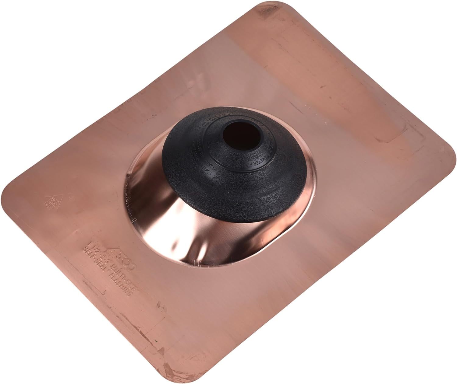 in. to 3 in. Copper No-Calk 11 in. x 14-1/2 in. Base Roof Flashing ...