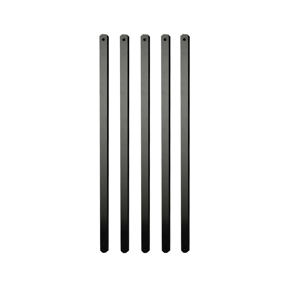 in. x 1.0 in. x 19 in. Black Aluminum Flat Baluster (15 pack), Wood and ...