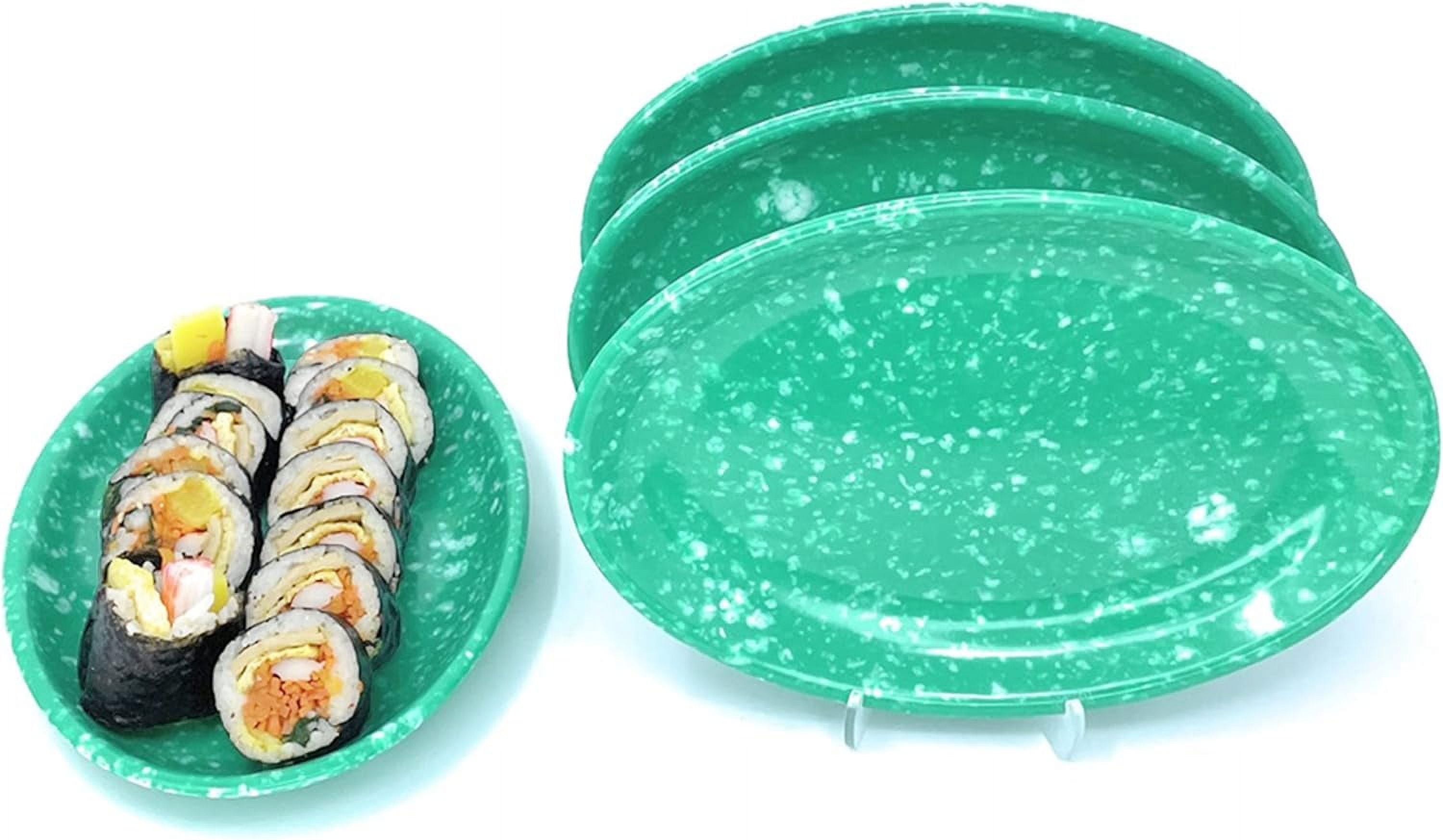 in. x 5.9 in. Korean Tteokbokki Melamine Oval Serving Platers, Indoor ...