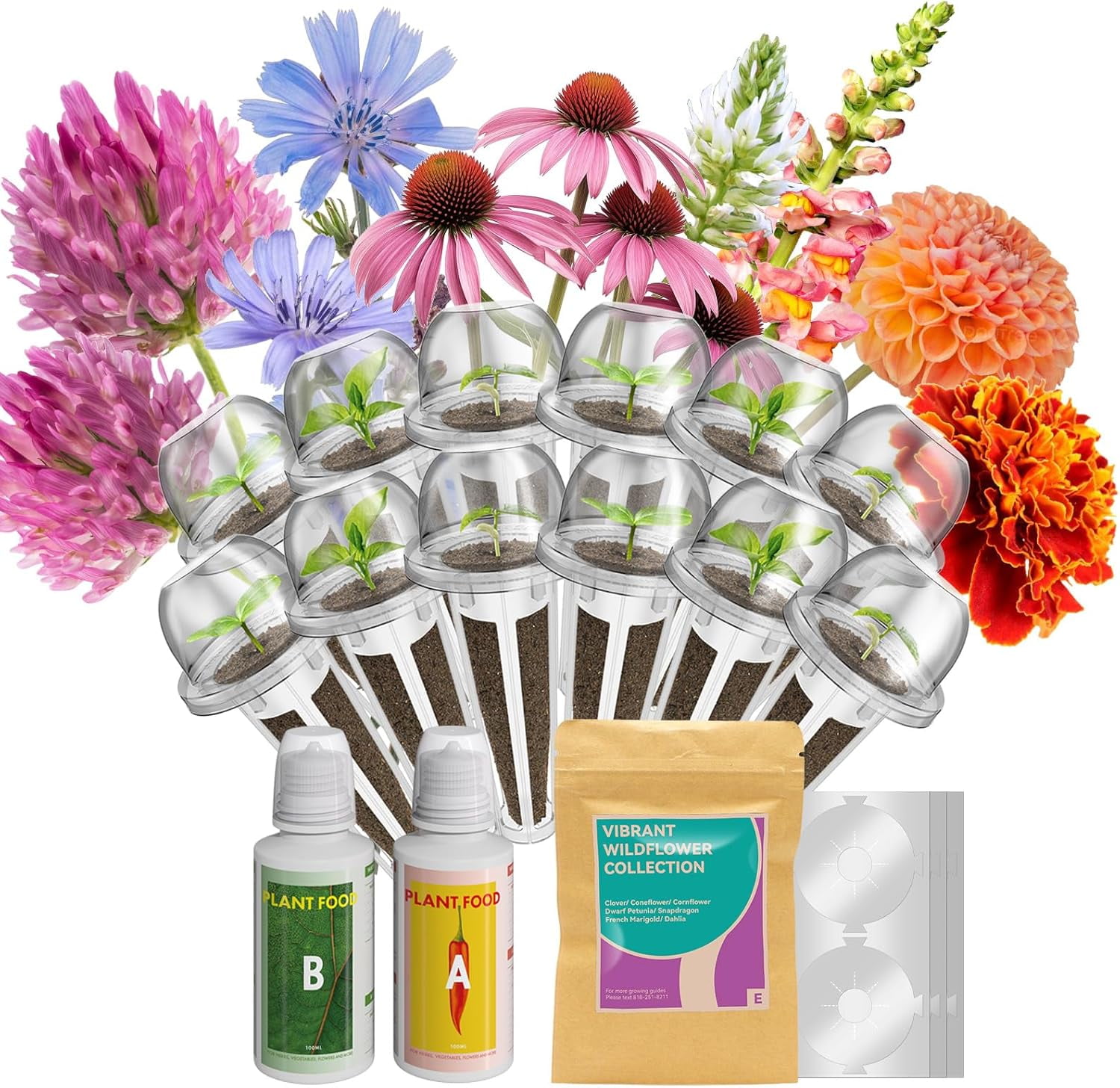 Inbloom Wildflower Seeds pod Kit for AeroGarden, IDOO, (12-pods) - Walmart.com