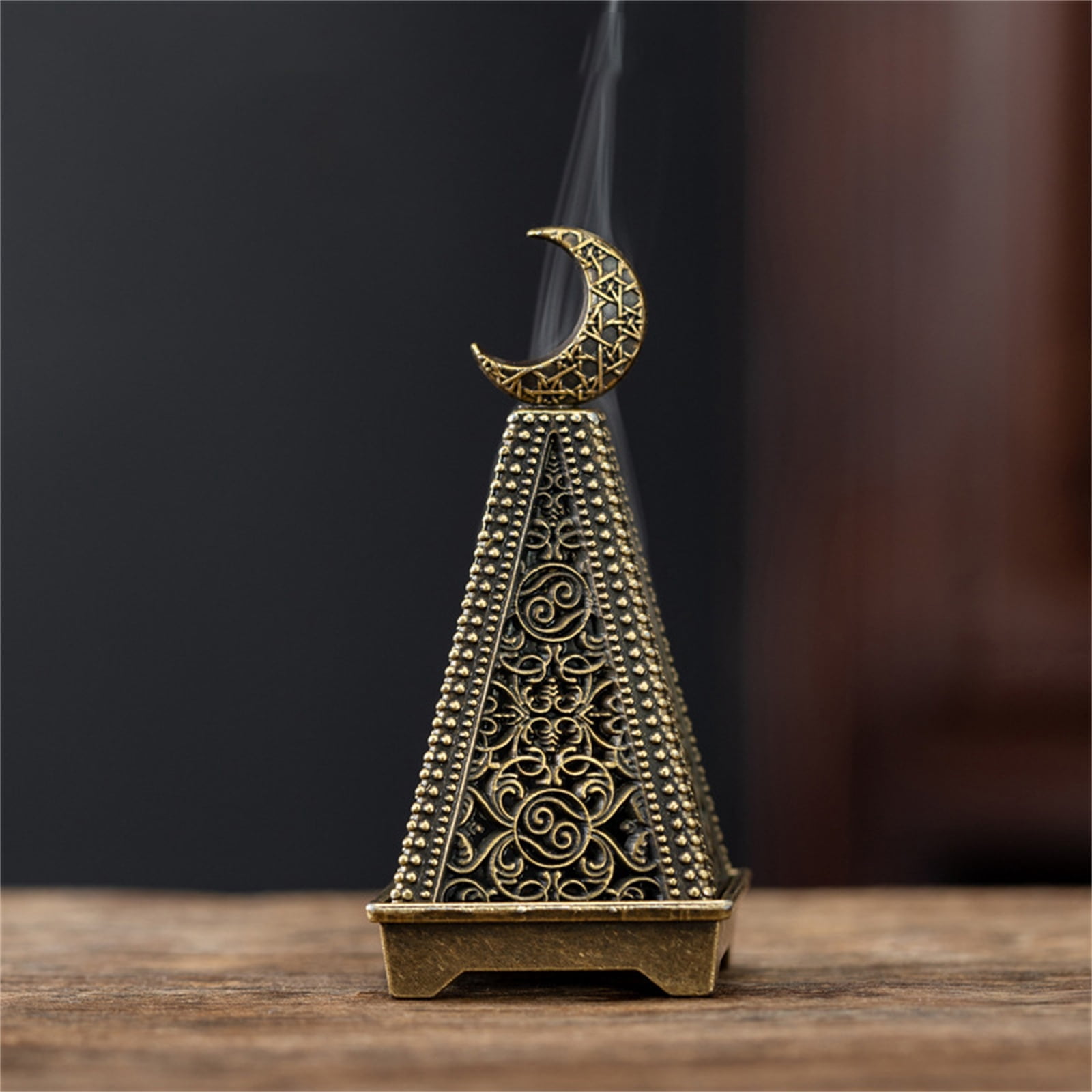 incense Cone Burner, incense Burner Holder, 4X4X9 in, Aged Bronze, Moon ...