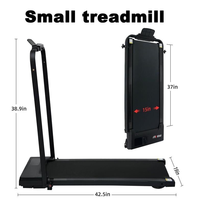 incline Treadmill, Portable Folding Treadmill with Handle Remote ...