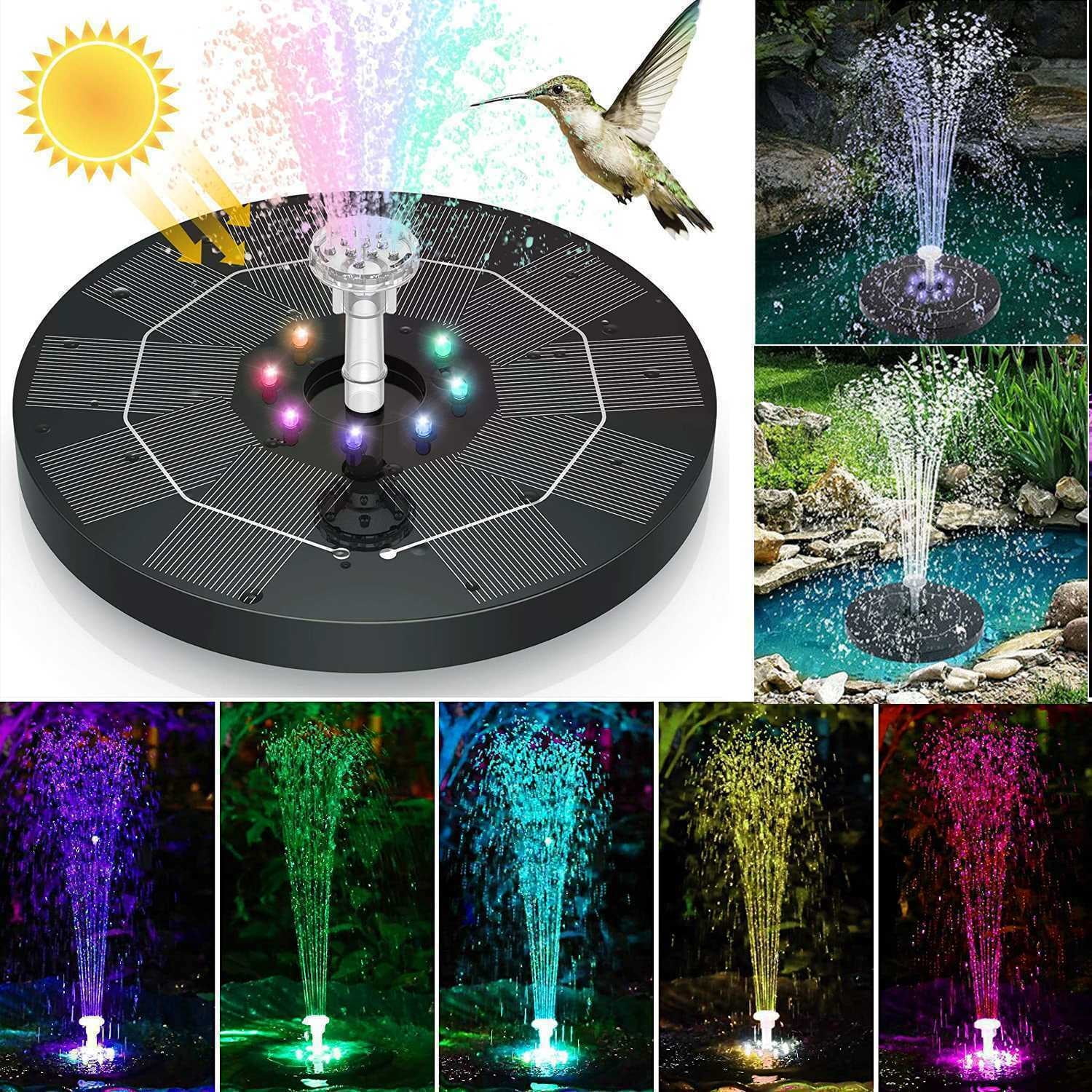 incy 3W Floating Solar Fountain Pump with 6 Nozzles, 6.3 Inch - Walmart.com
