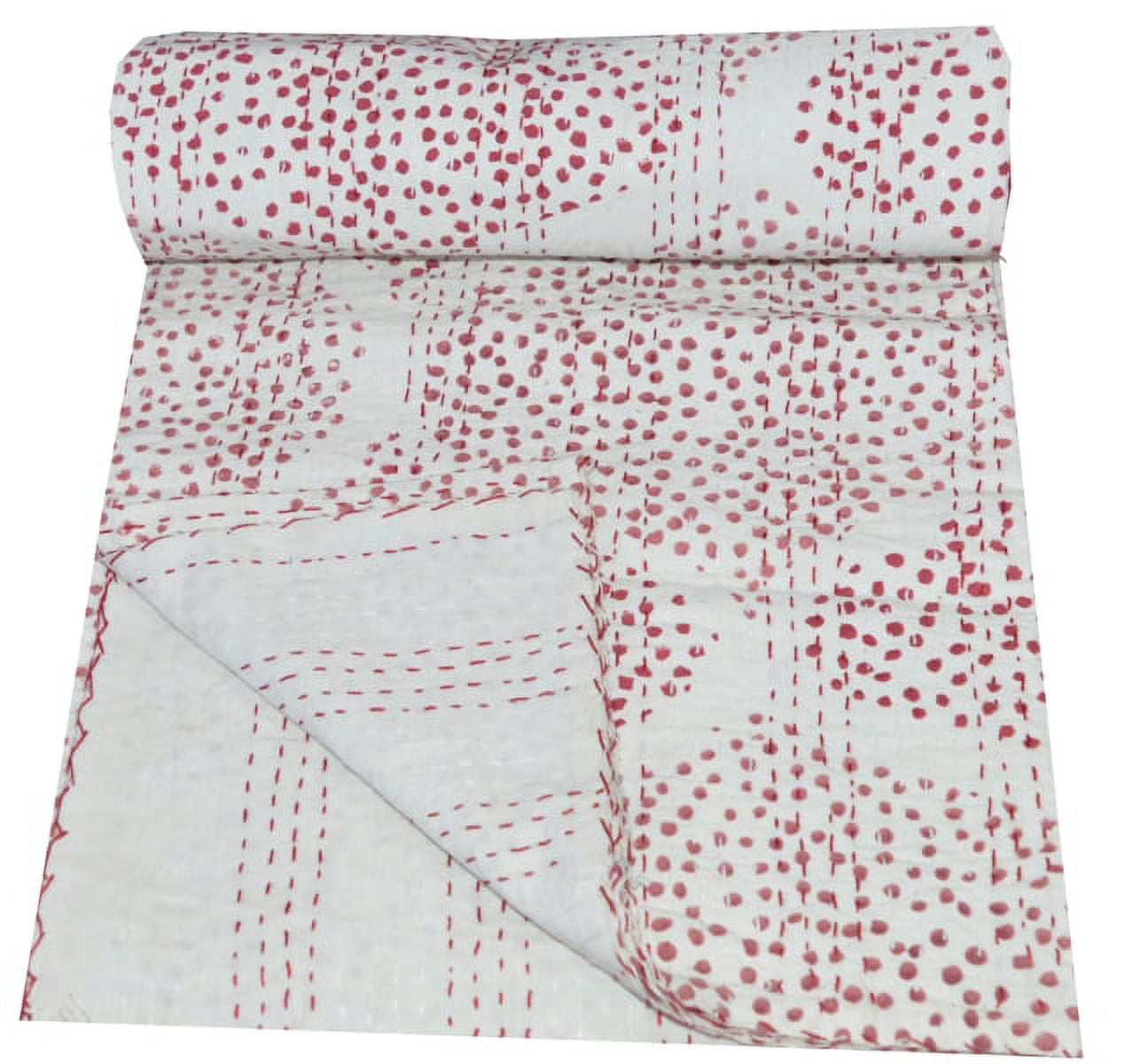 indian single size cotton kantha quilt Bedding throw sofa coverlet ...