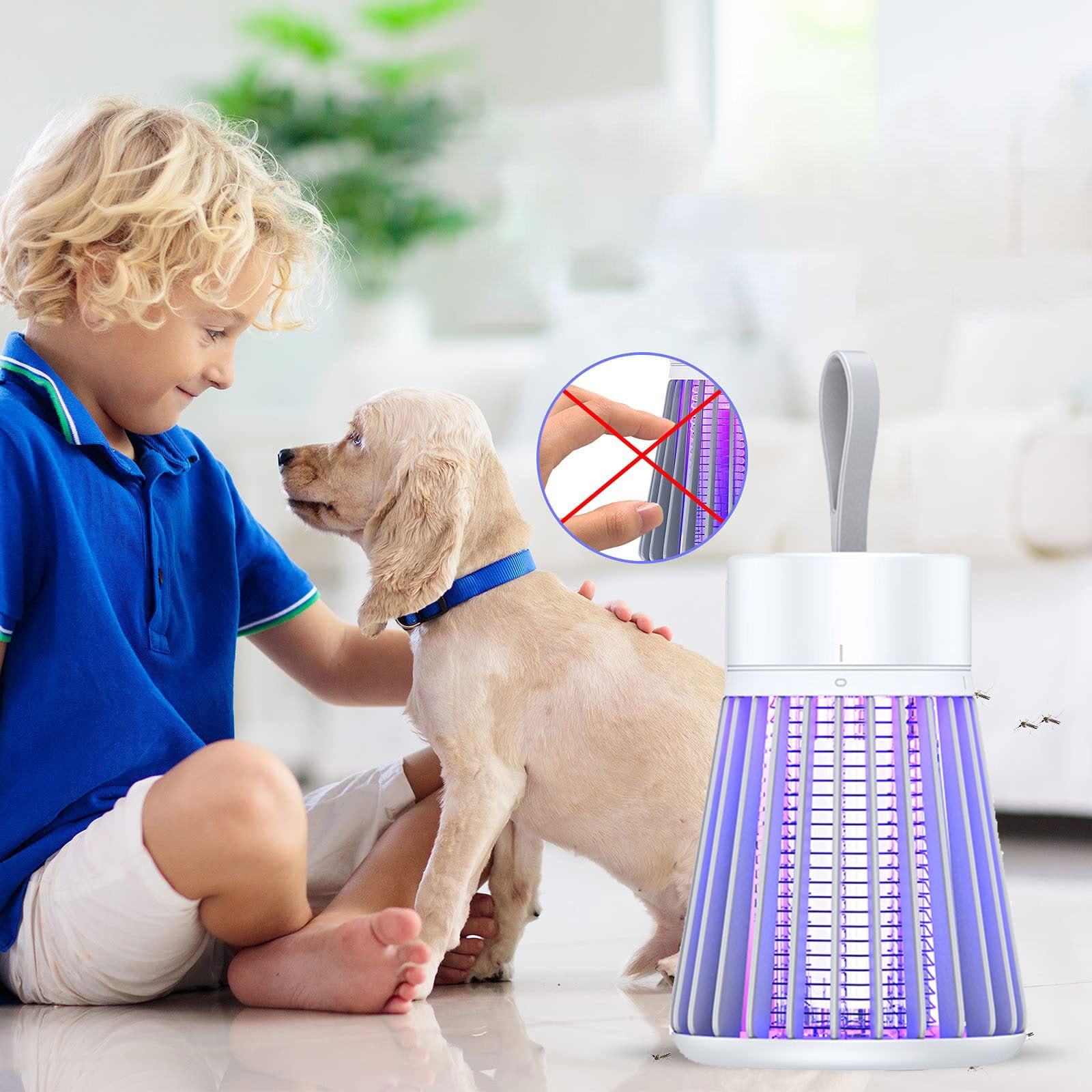 indoor/Outdoor Electric Trap LED and Purple Portable Camping with 6 ...