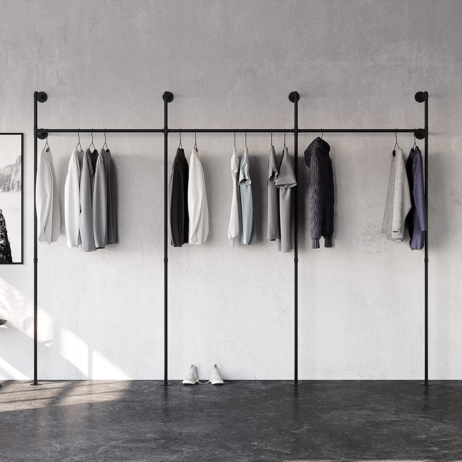 industrial pipe clothing rack - KIM III - clothes rack for wardrobe ...