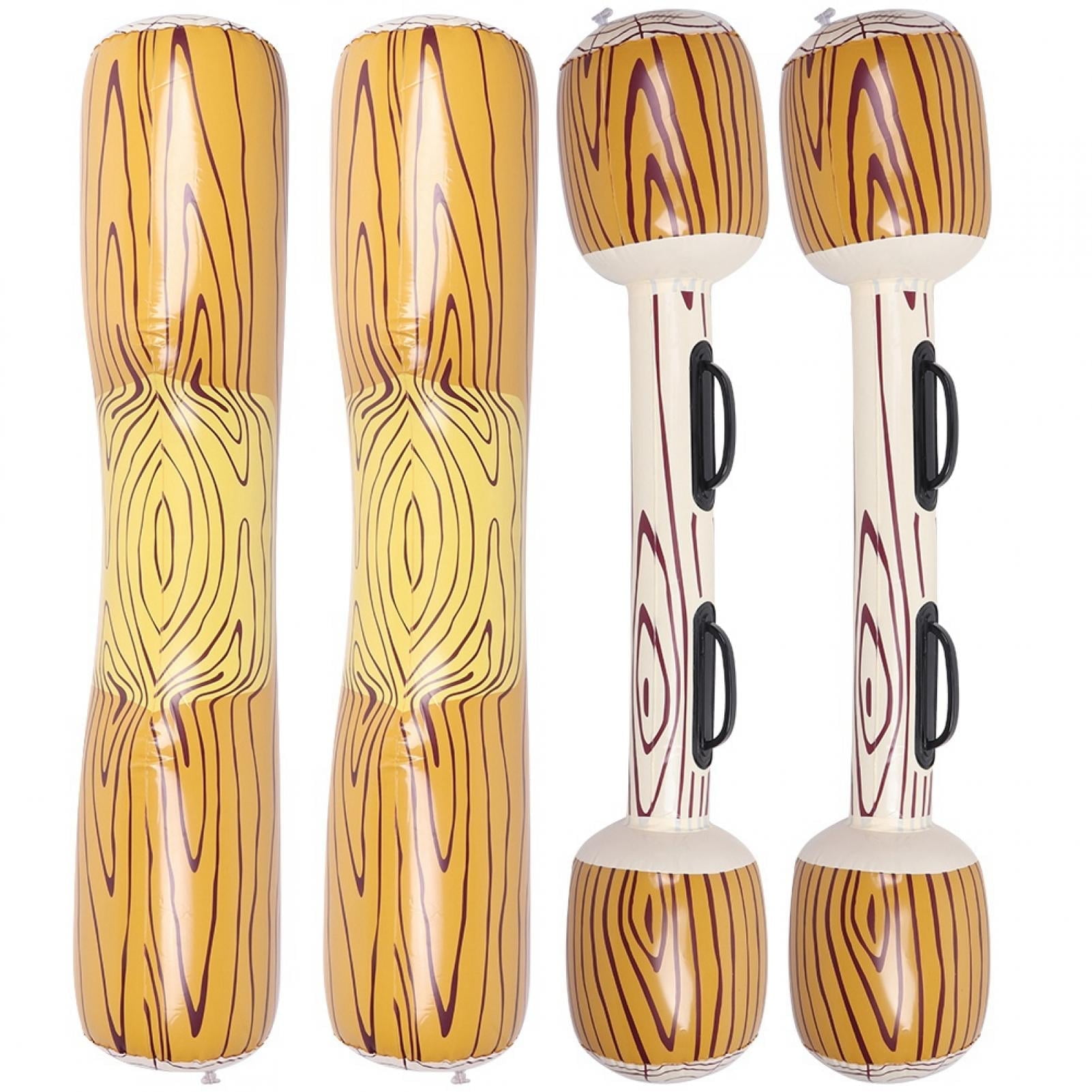 inflatable floating water toys 2 sets 4 pcs aerated battle logs ...