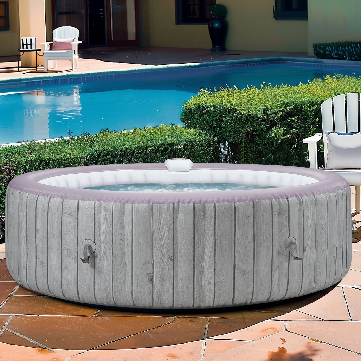 inflatable hot tub, portable hot tub, outdoor home spa, jacuzzi ...