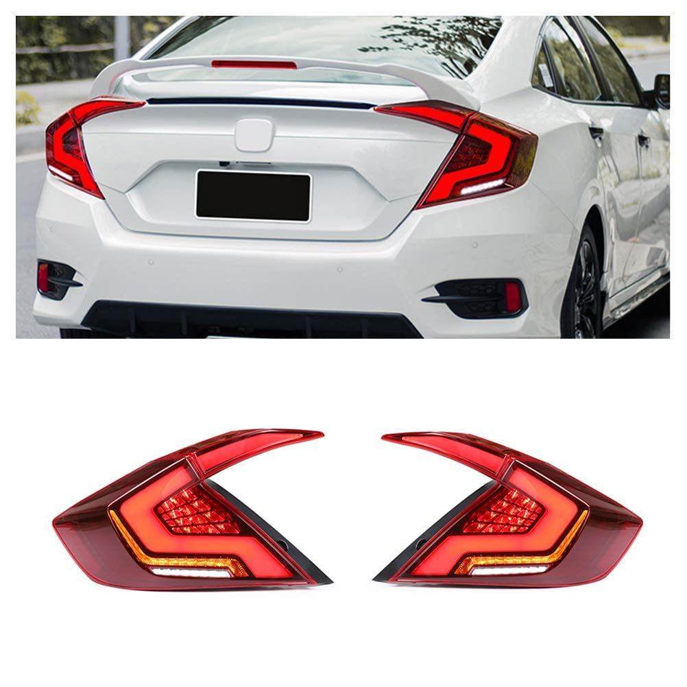 inginuity time LED Tail Lights For Honda Civic 10Th Gen 2016-2021 Sedan ...