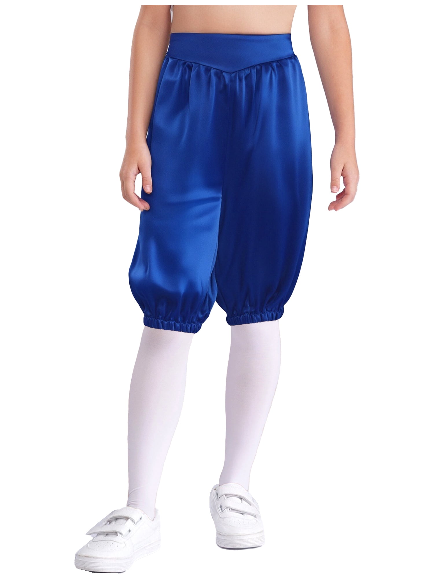 inhzoy Children Medieval Capri Pants Solid Color Trousers High-rise ...