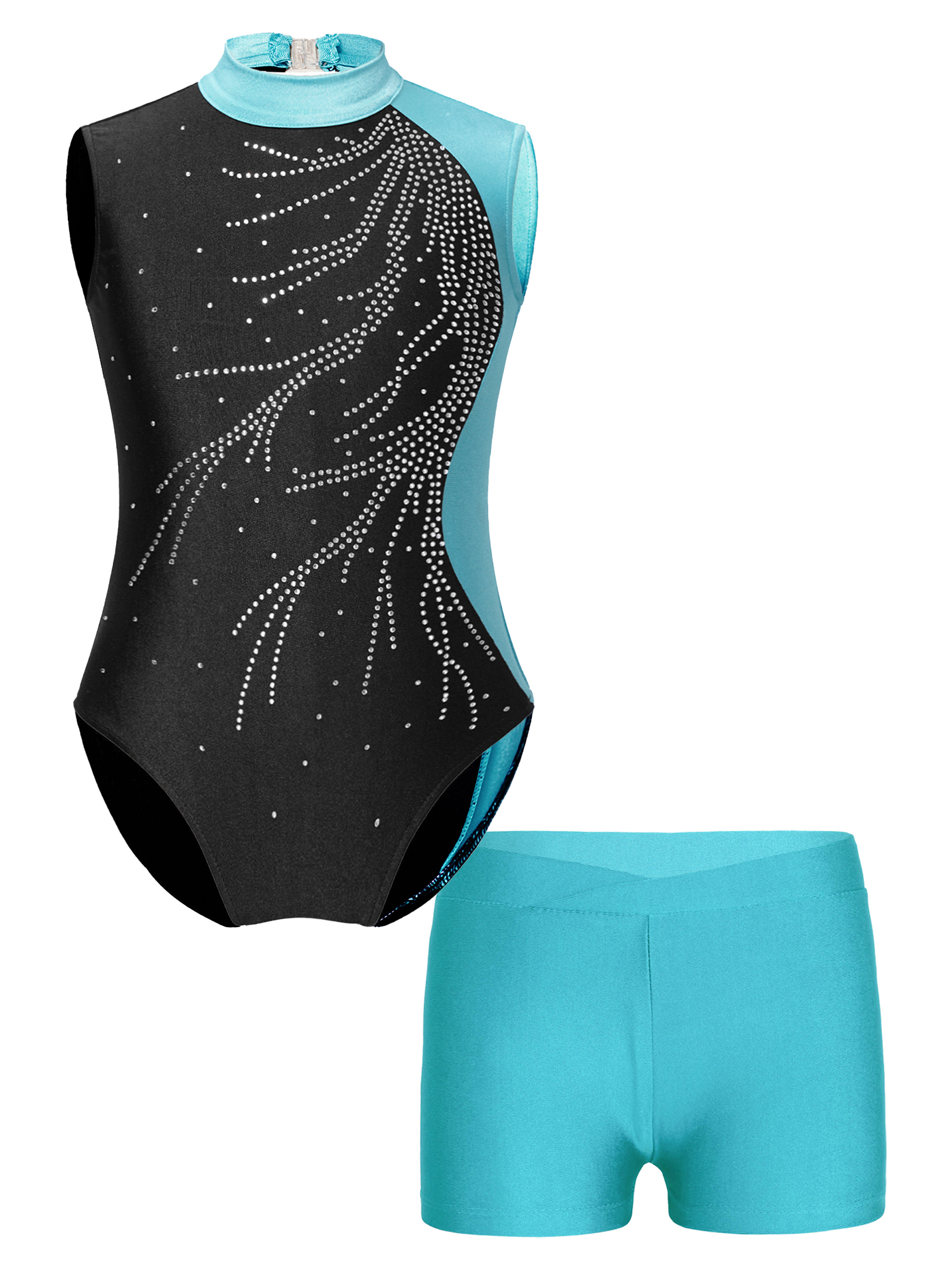 inhzoy Girls 2 Piece Dance Sports Outfits Gymnastics Leotard Ballet ...