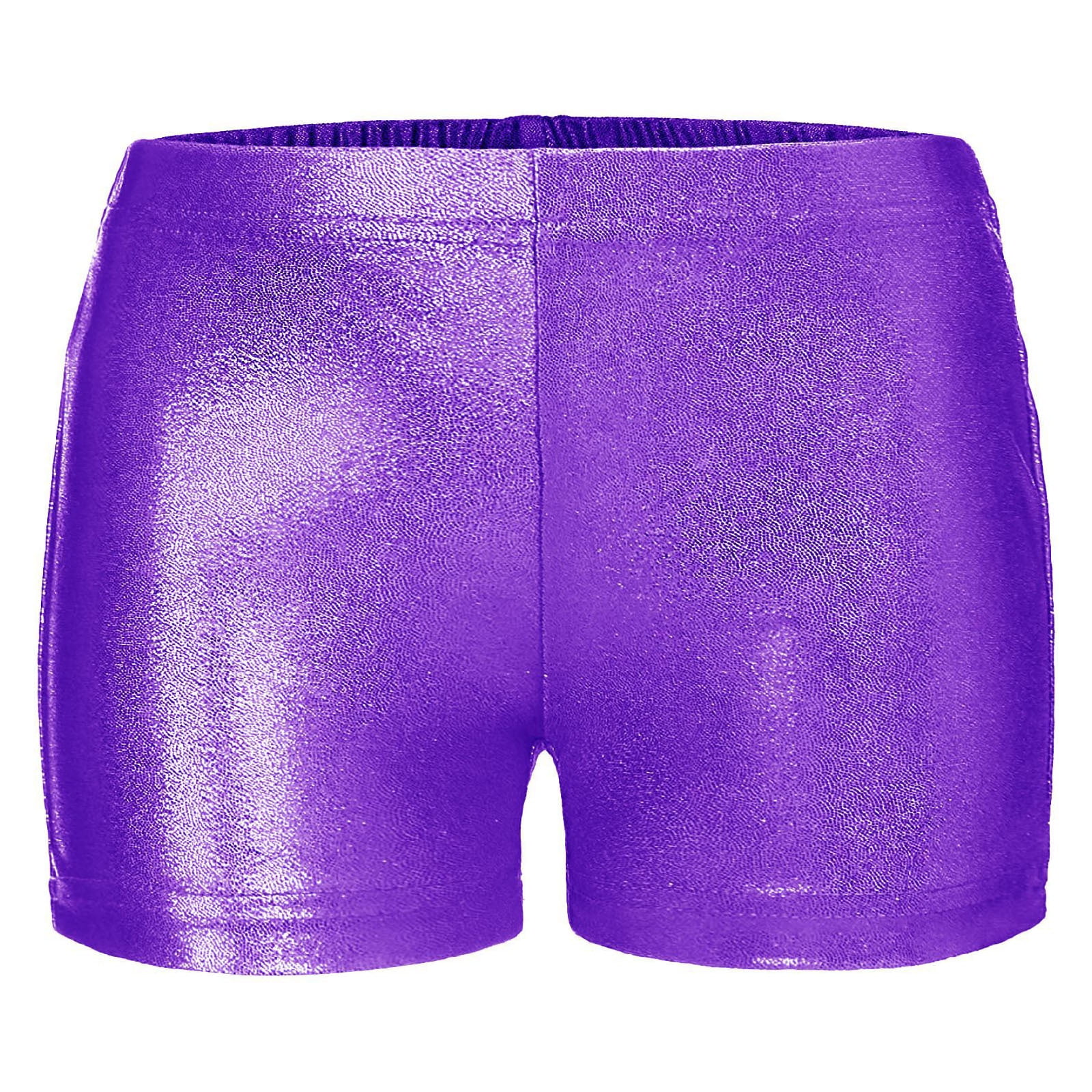 inhzoy Girls Kids Sparkle Dance Athletic Metallic Gymnastic Shorts ...