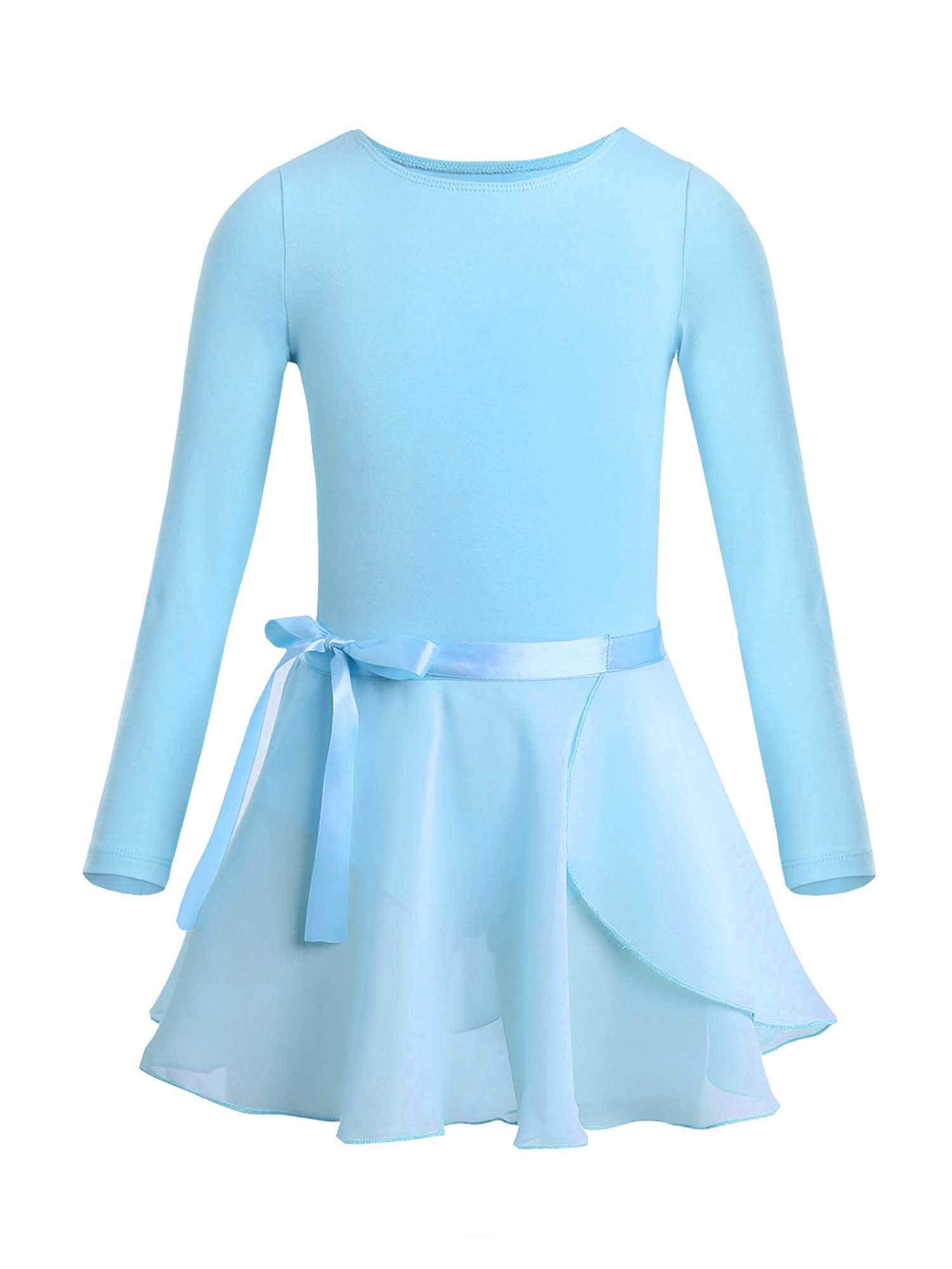 inhzoy Girls' Kids Two Piece Gymnastic Ballet Dance Outfits Long ...