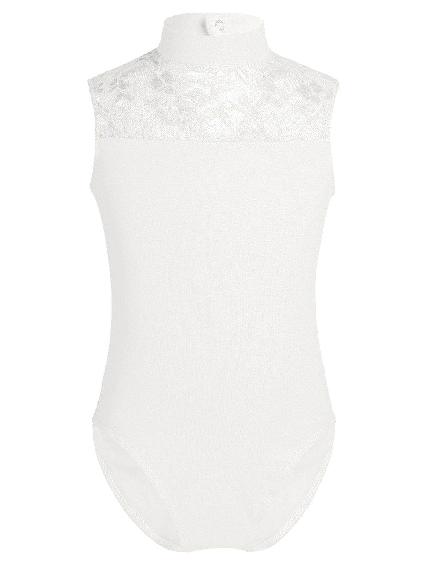 inhzoy Girls Lace Splice Turtleneck Ballet Dance Leotard Tulle Modern ...