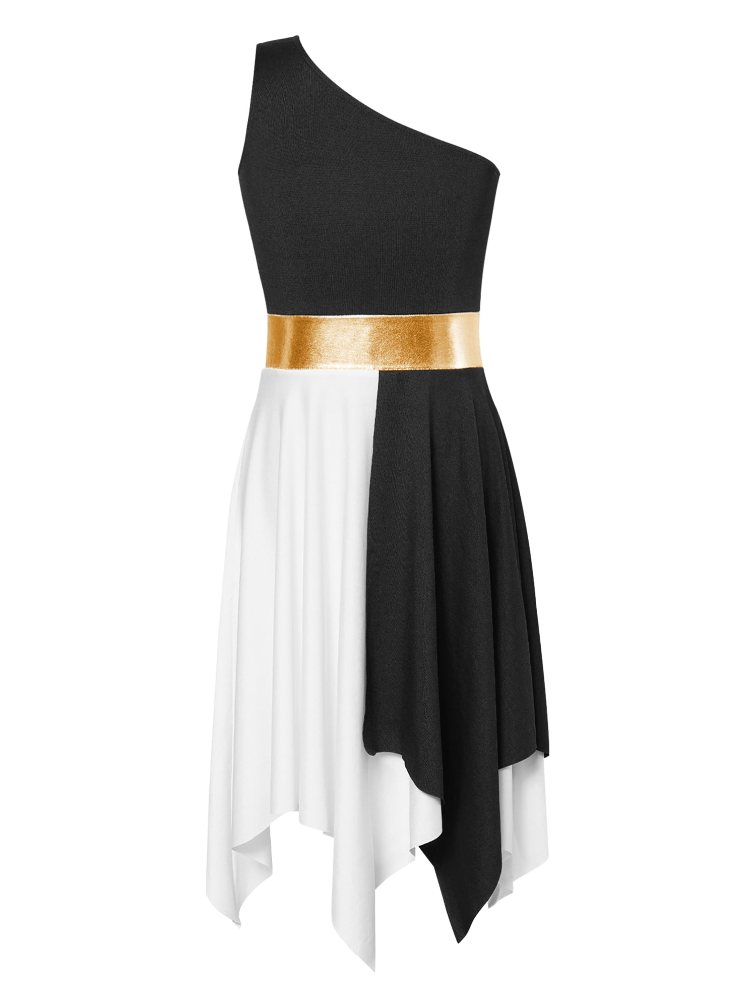 inhzoy Girls Liturgical Praise Dance Dress Asymmetrical Worship Costume ...