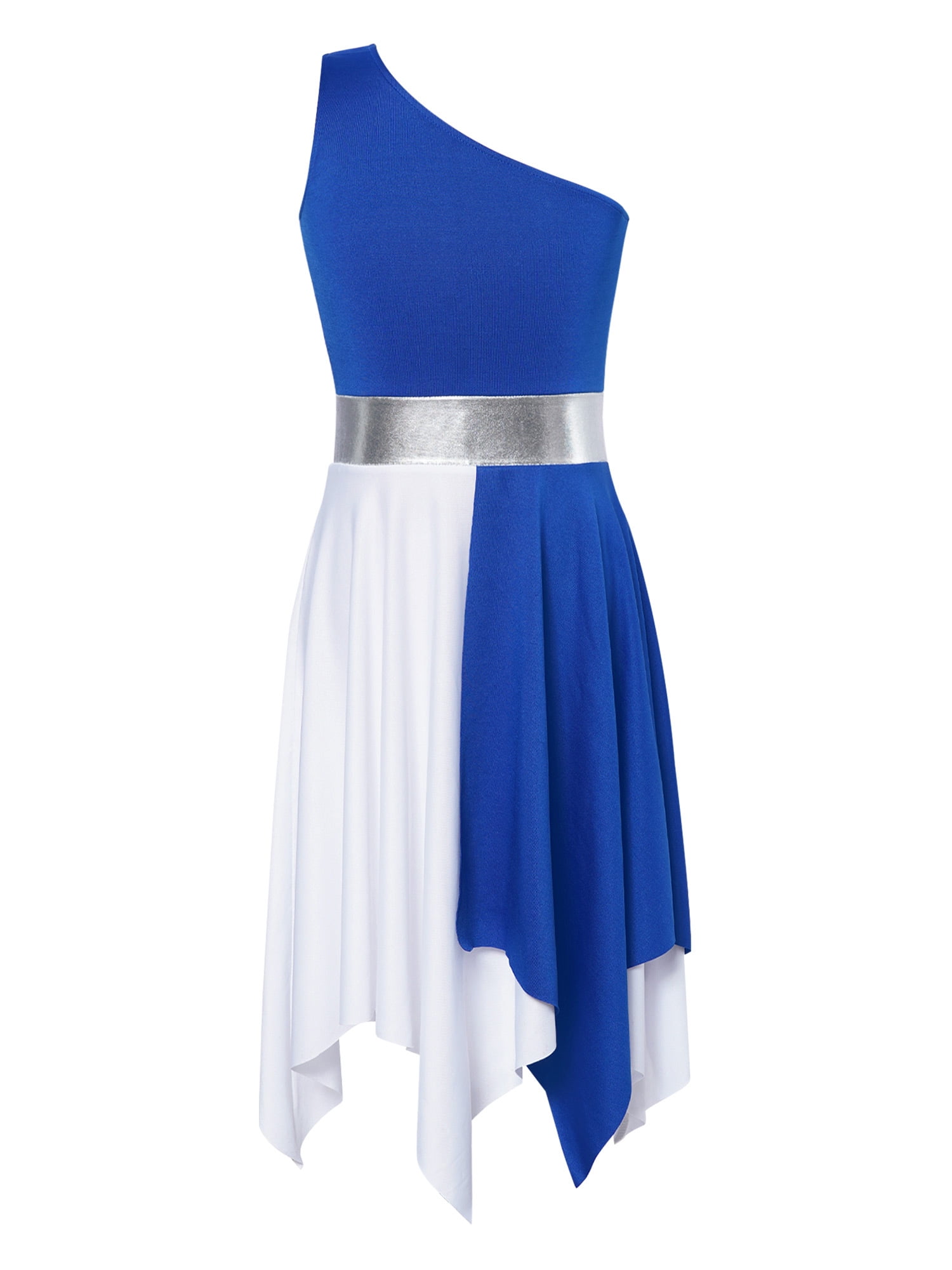 inhzoy Girls Liturgical Praise Dance Dress Asymmetrical Worship Costume ...