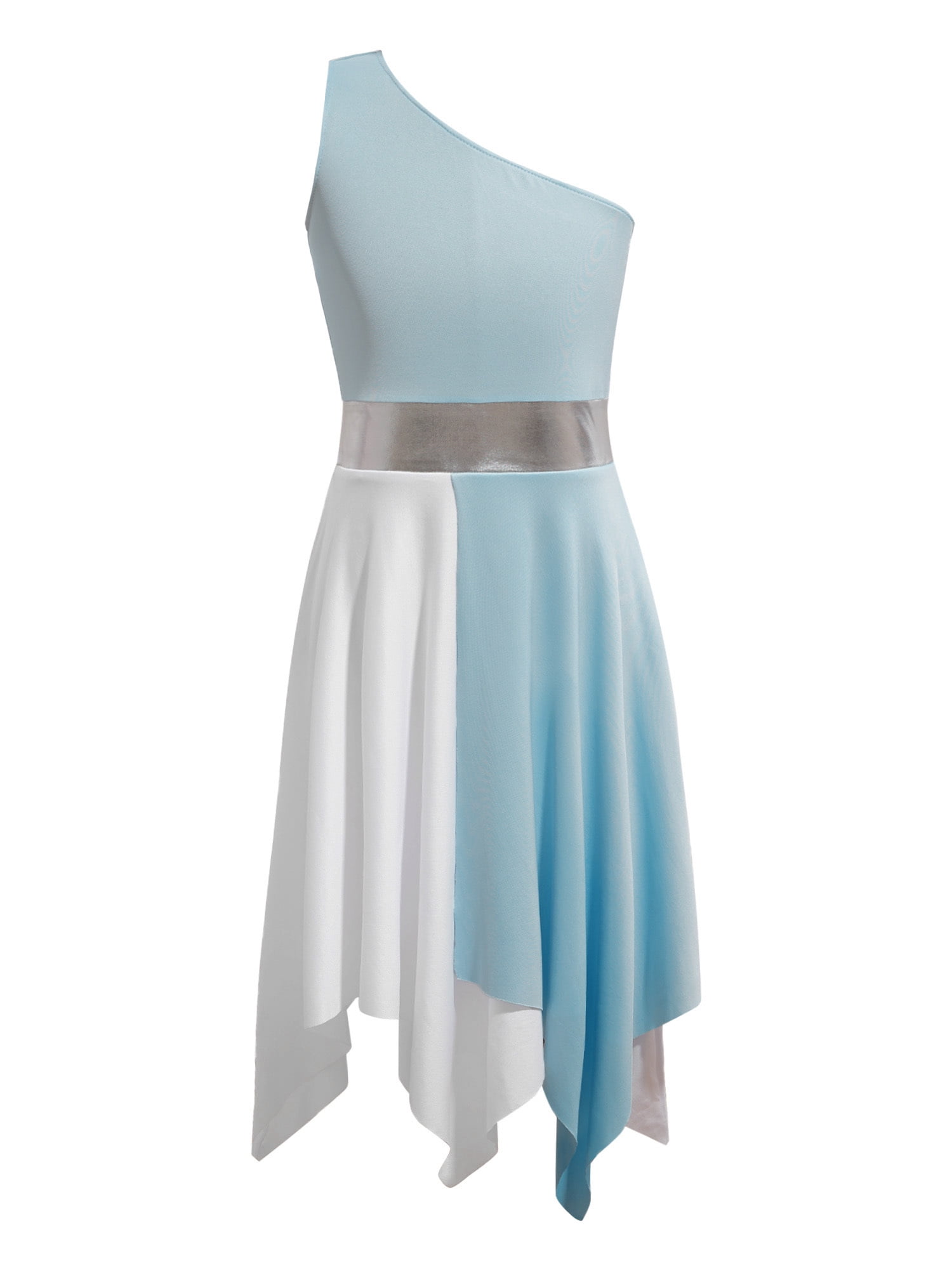 inhzoy Girls Liturgical Praise Dance Dress Asymmetrical Worship Costume ...