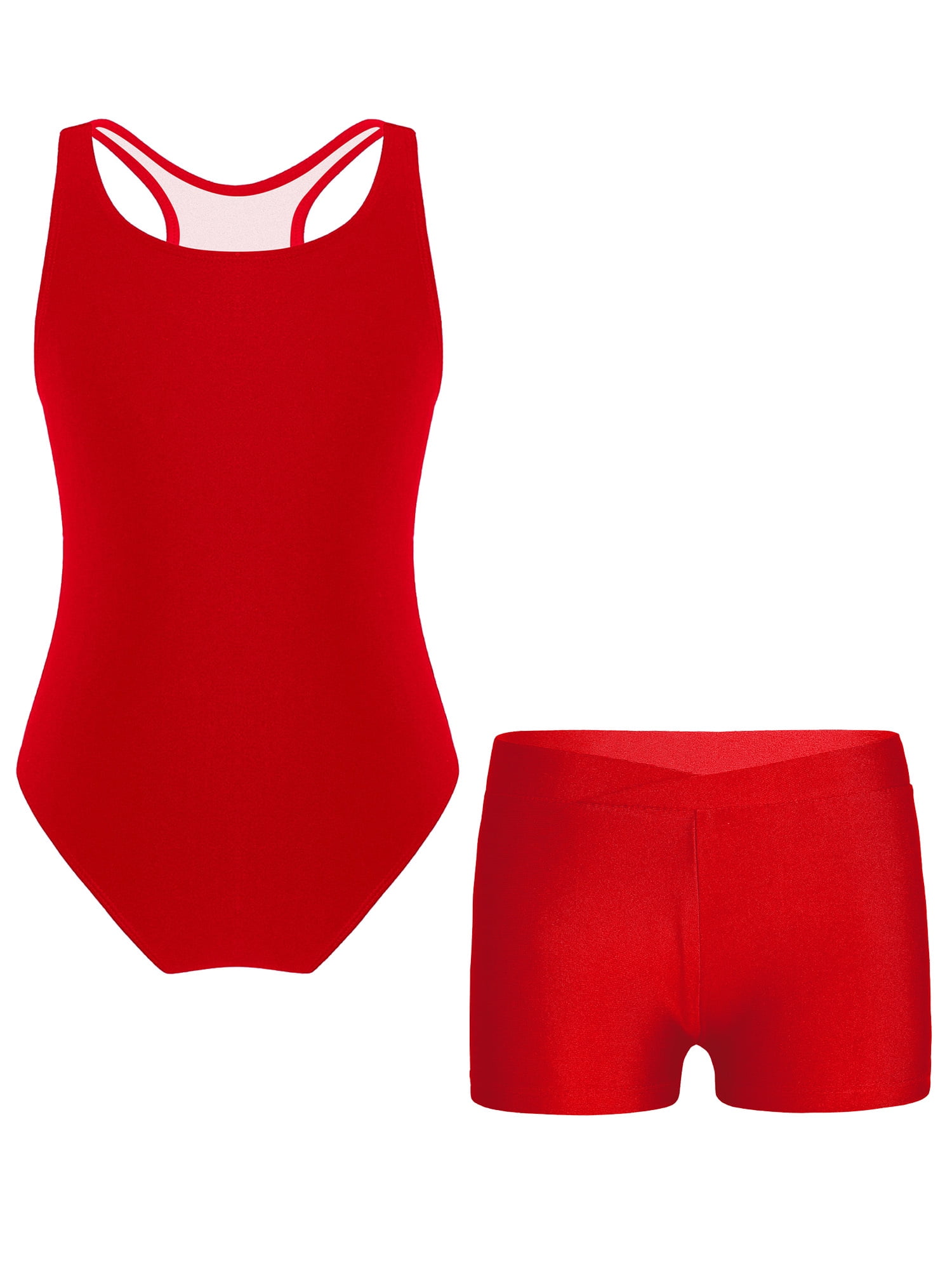 inhzoy Gymnastics Leotards for Girls Short Gymnastics Unitard with ...