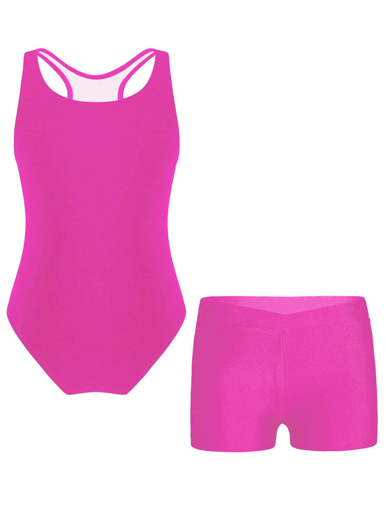inhzoy Gymnastics Leotards for Girls Short Gymnastics Unitard with ...