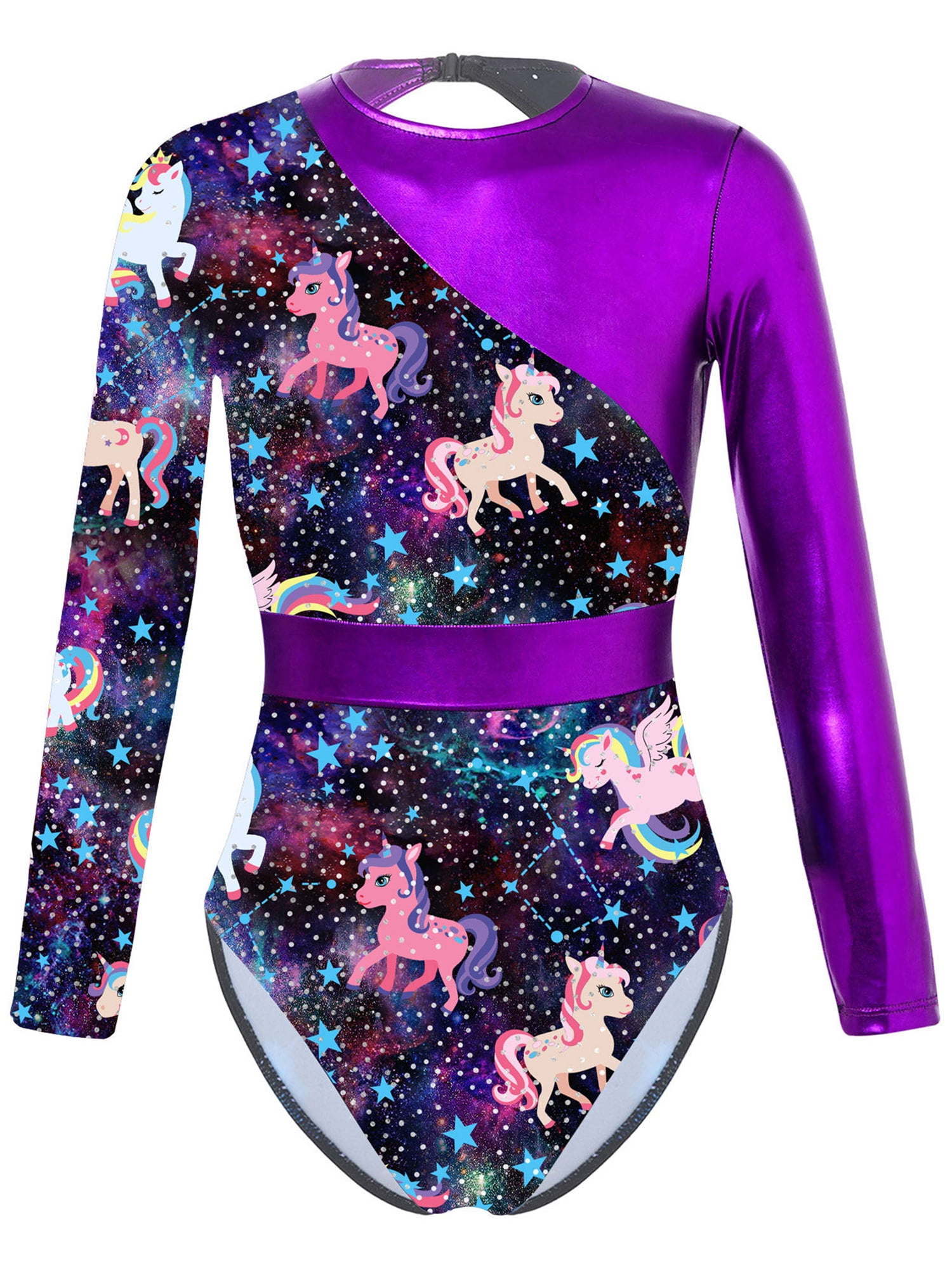 inhzoy Kid Girls Metallic Open Back Gymnastic Leotard Black&Rainbow 12 ... inhzoy Kid Girls Metallic Open Back Gymnastic Leotard Black&Rainbow 12 ...