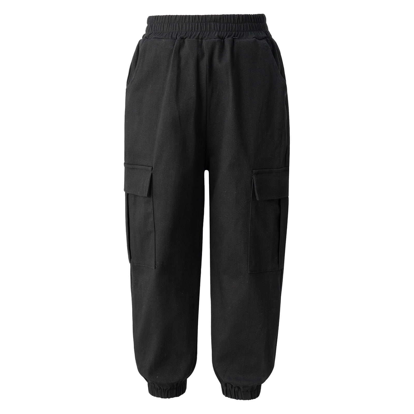 inhzoy Kids Boys Cargo Pants Hip Hop Street Dance Pants Trousers Black ...