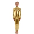 inhzoy Kids Boys Girls Metallic One Piece Full Length Tights Unitard ...