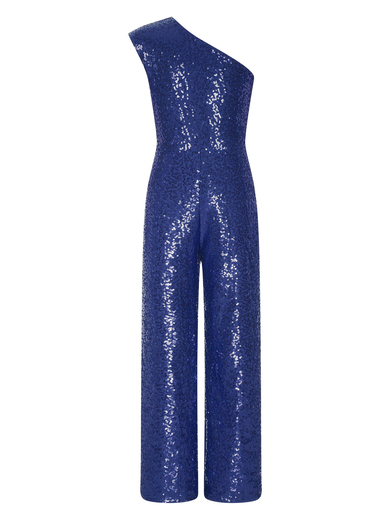 inhzoy Kids Girls Allover Sequins Jumpsuit One Shoulder Party Romper ...
