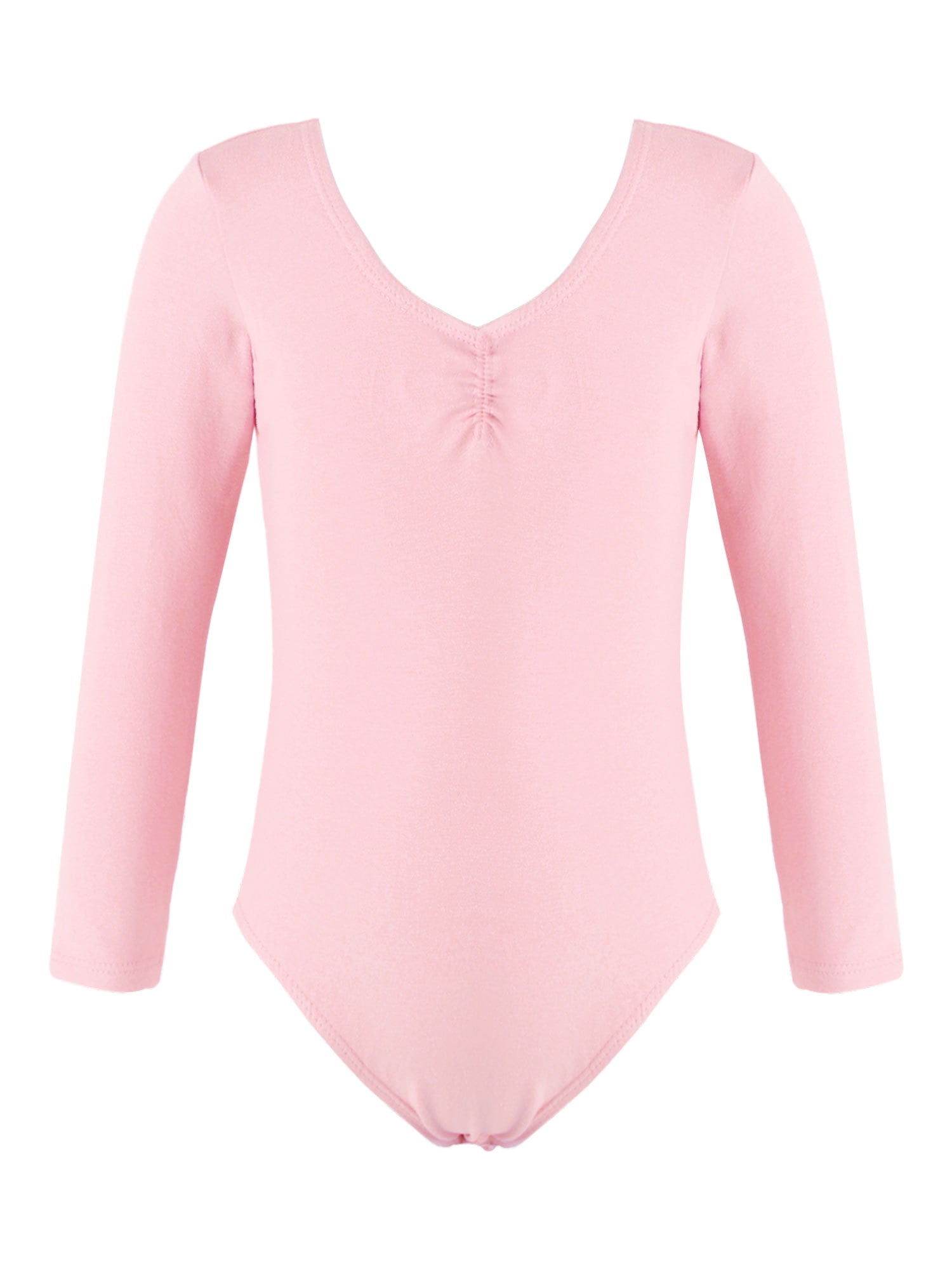 inhzoy Kids Girls Basic Long Sleeves Ballet Dance Unitard Gymnastics ...