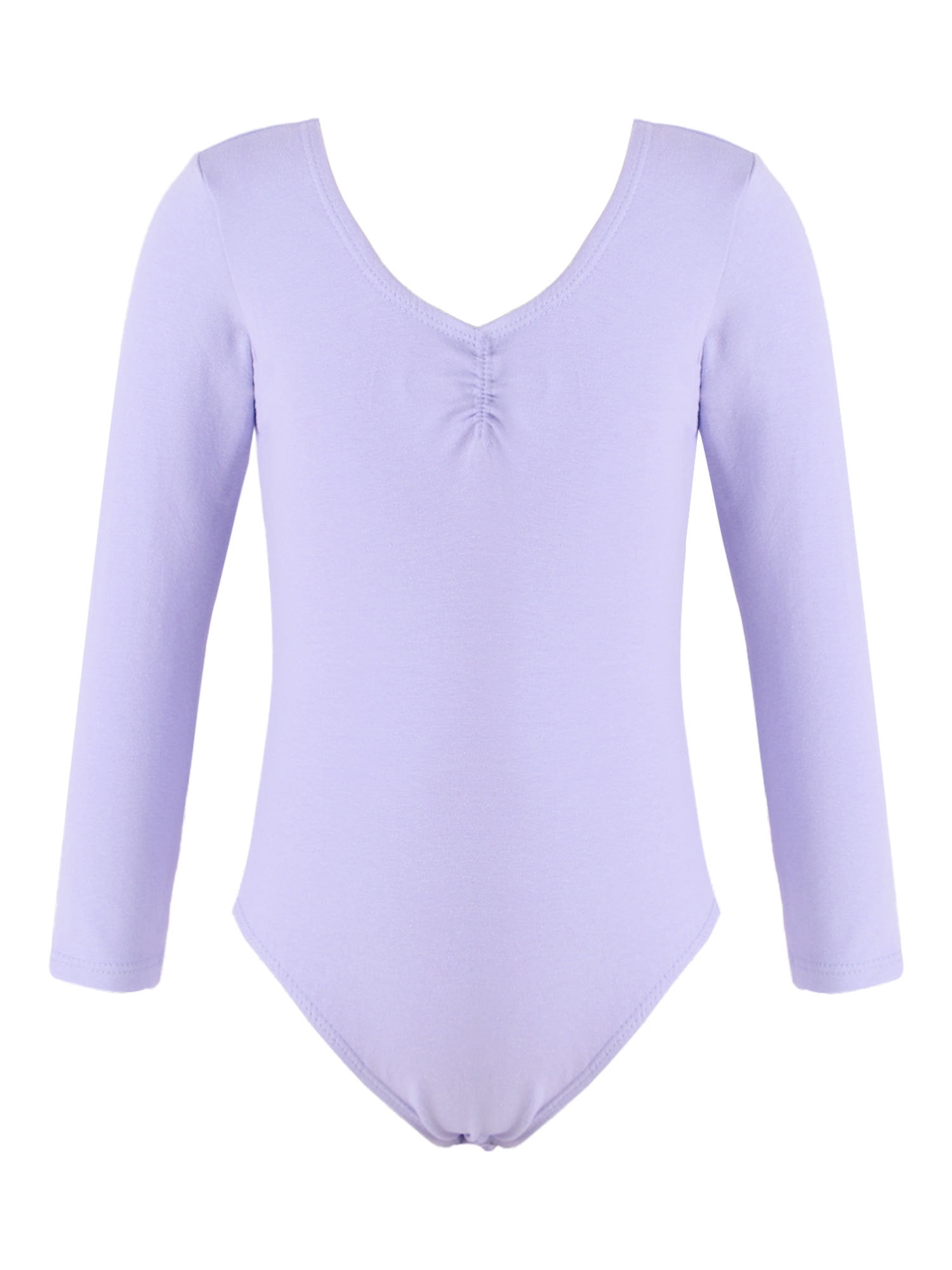 inhzoy Kids Girls Basic Long Sleeves Ballet Dance Unitard Gymnastics ...