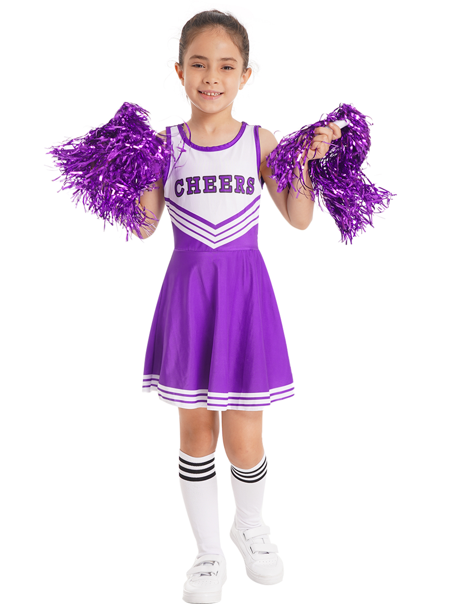 inhzoy Kids Girls 2PCs Cheer Leader Uniforms Cheerleading Costums ...