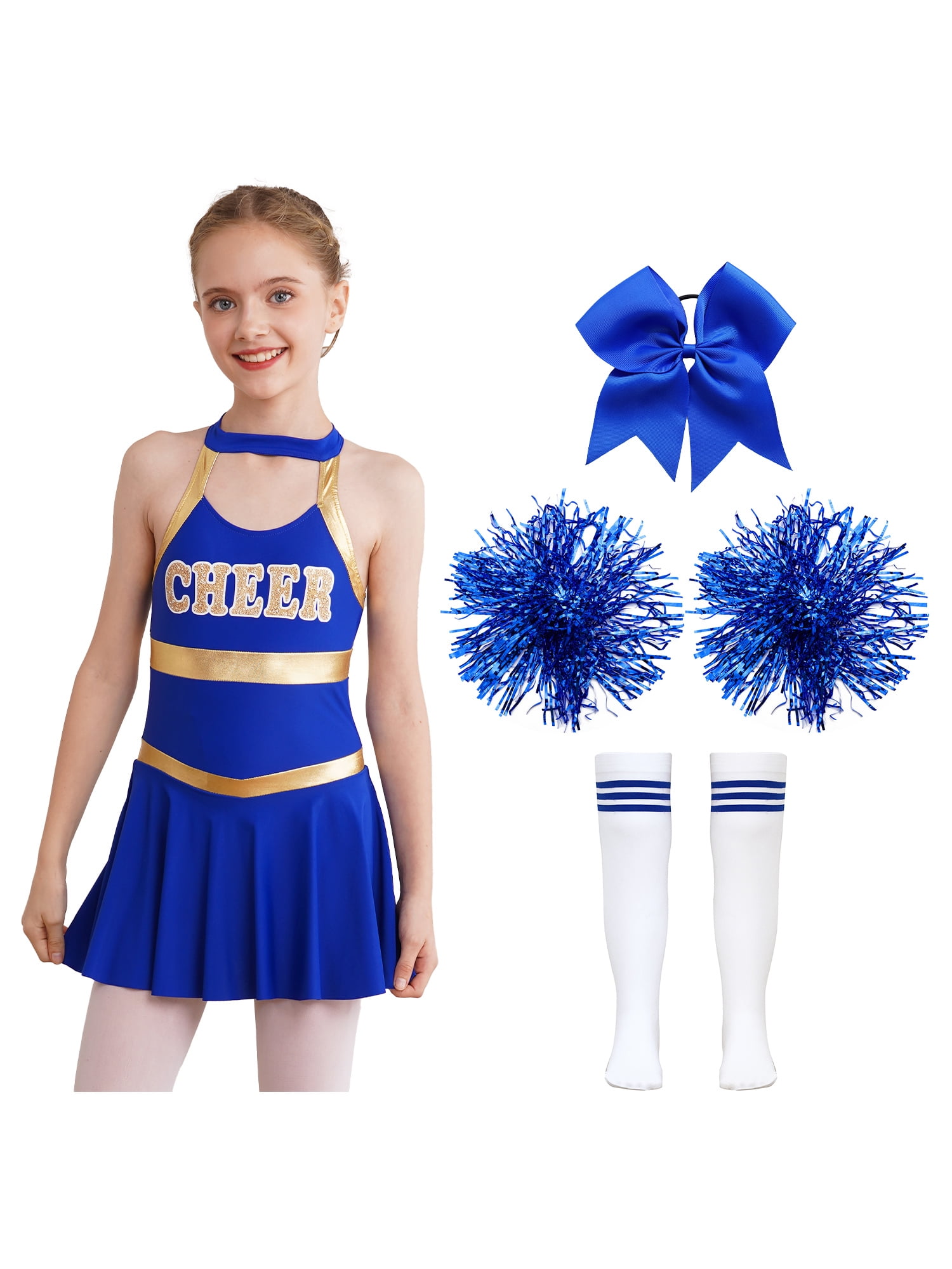 inhzoy Kids Girls Cheerleading Outfit Sets High School Festival ...