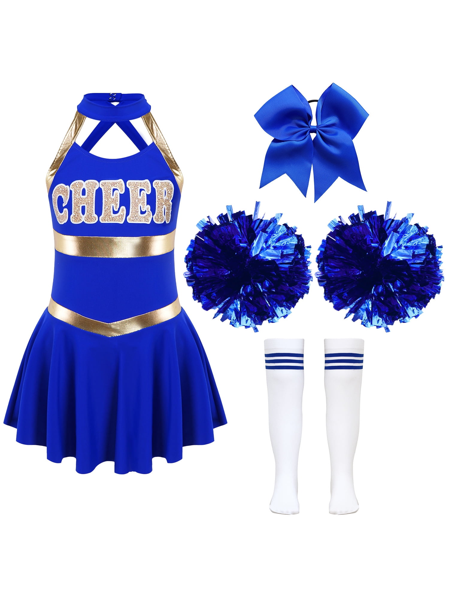inhzoy Kids Girls Cheerleading Outfit Sets High School Festival ...